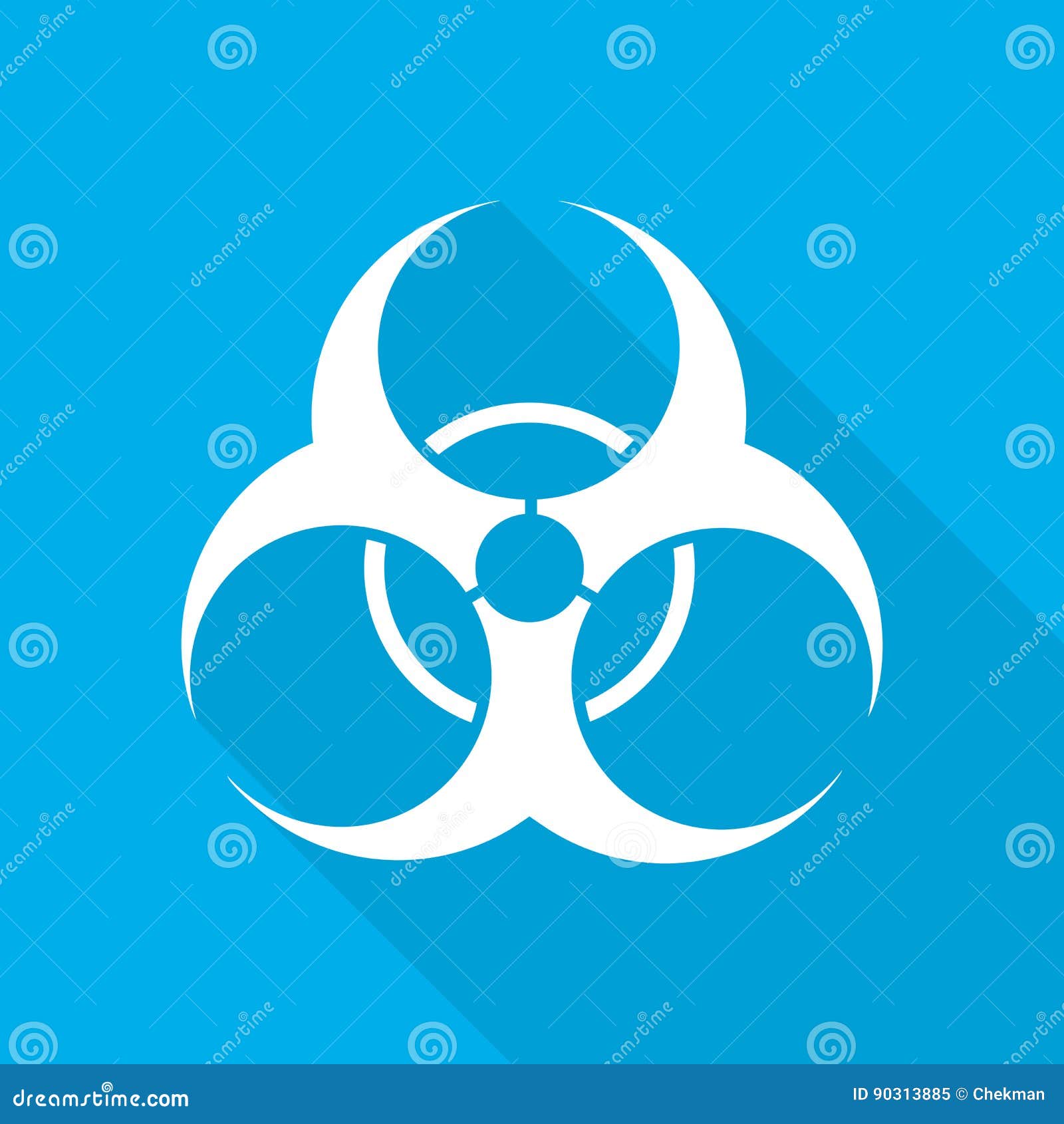 Flat Biohazard Icon. Vector Illustration Stock Illustration ...