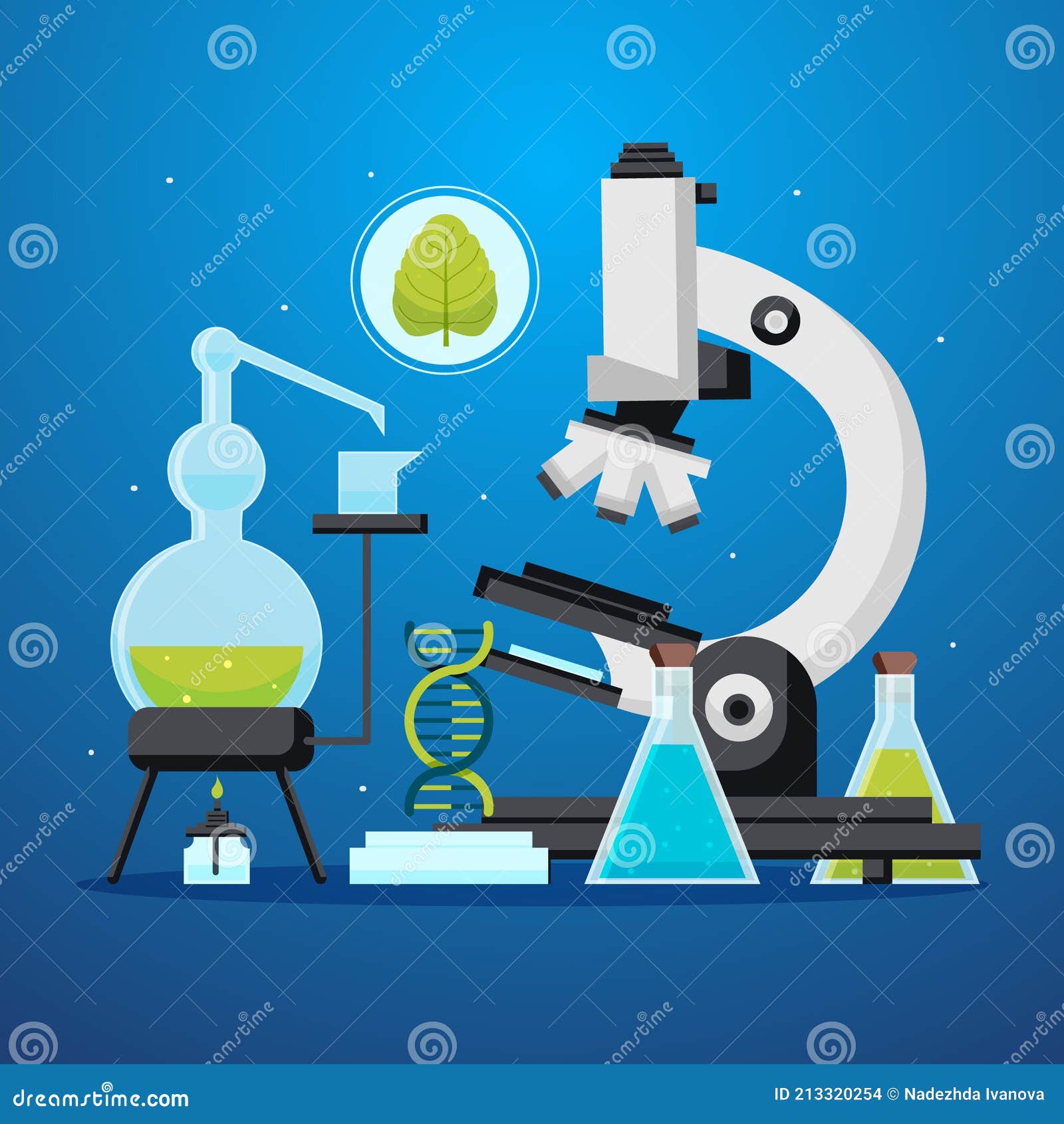 Flat Biotechnology Icons Set Cartoon Vector | CartoonDealer.com #64027561