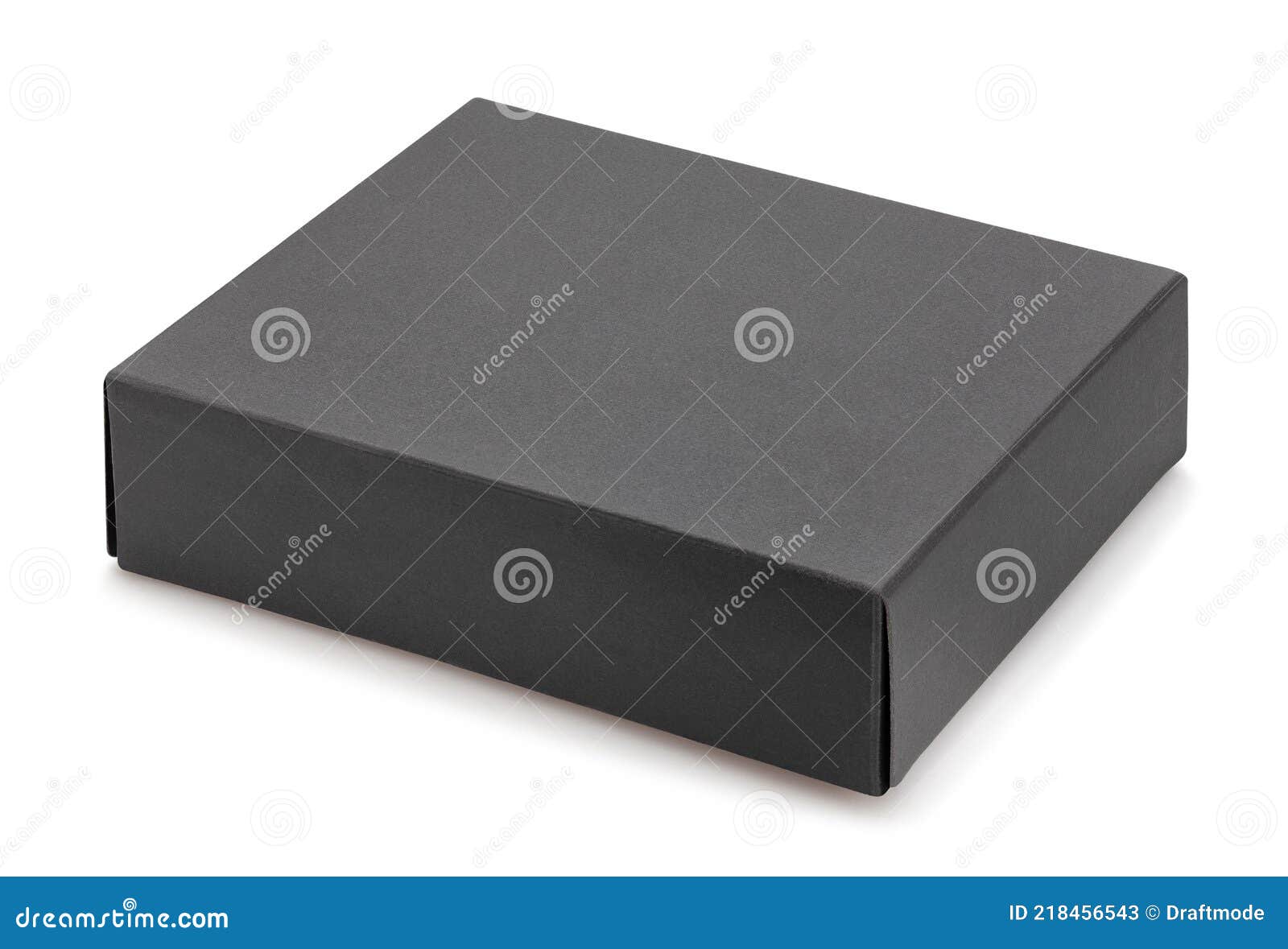 Flat black box stock image. Image of black, single, cutout - 218456543