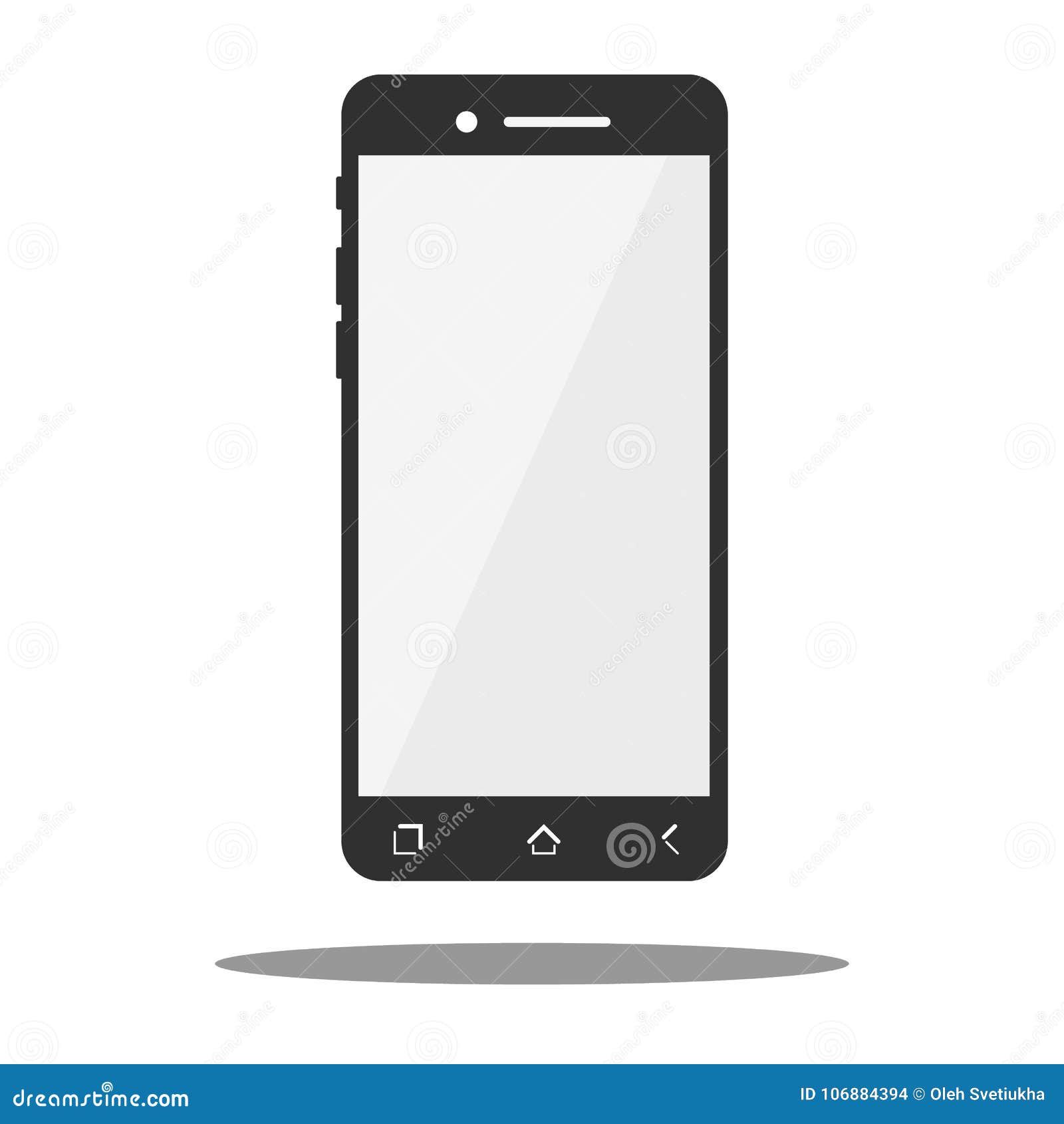 Flat phone icon. Vector stock vector. Illustration of mobility - 106884394