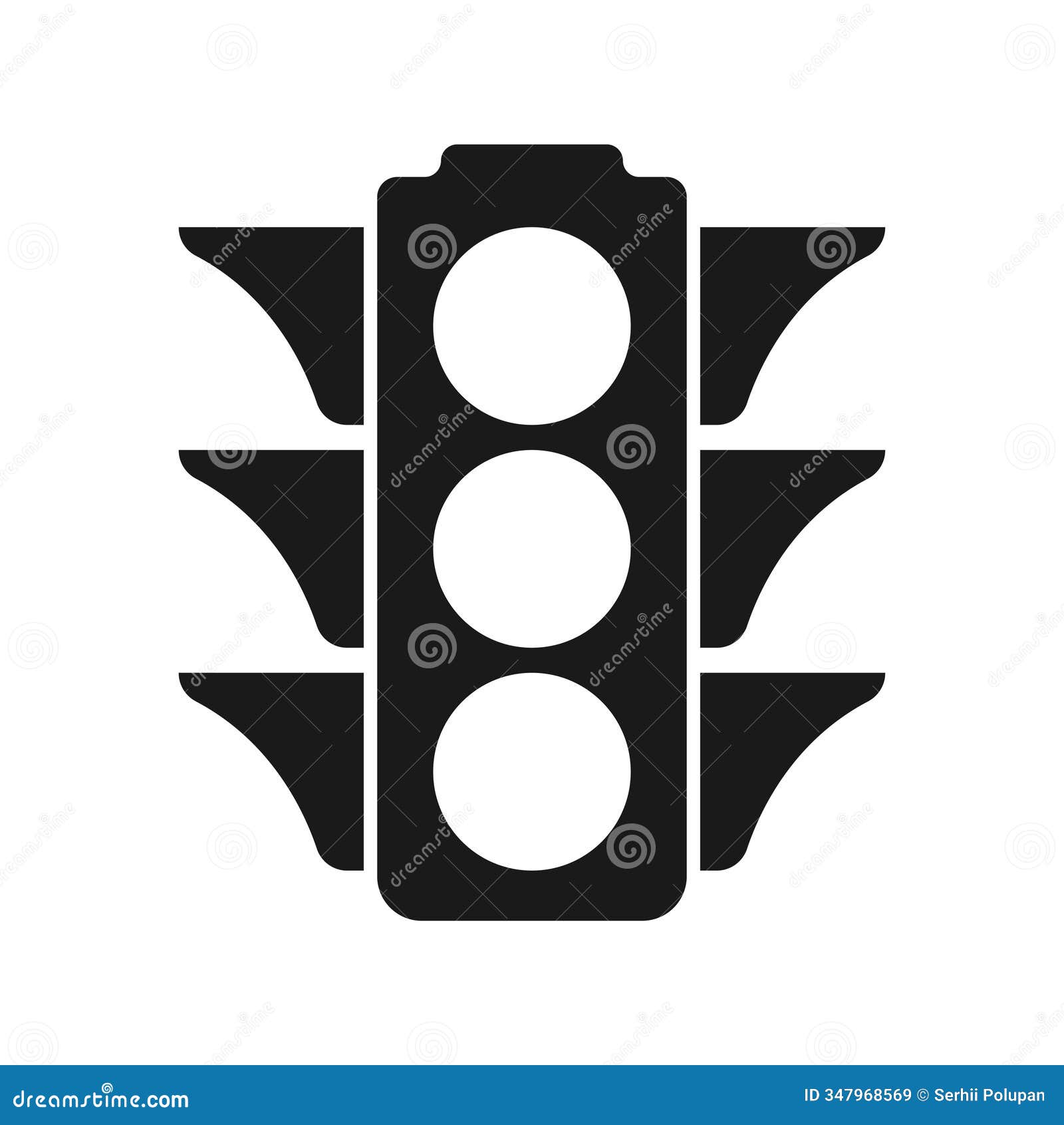 Black traffic light icon. stock vector. Illustration of highway - 347968569