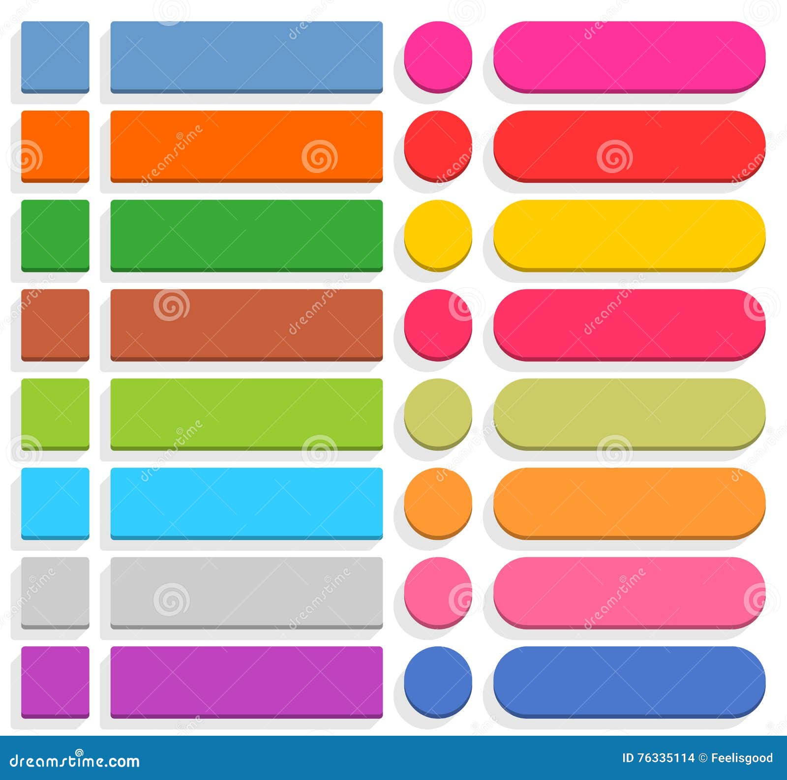 Flat Blank Web Button Internet Icon Set Stock Vector - Illustration of ... Flat Blank Web Button Internet Icon Set Stock Vector - Illustration of ...