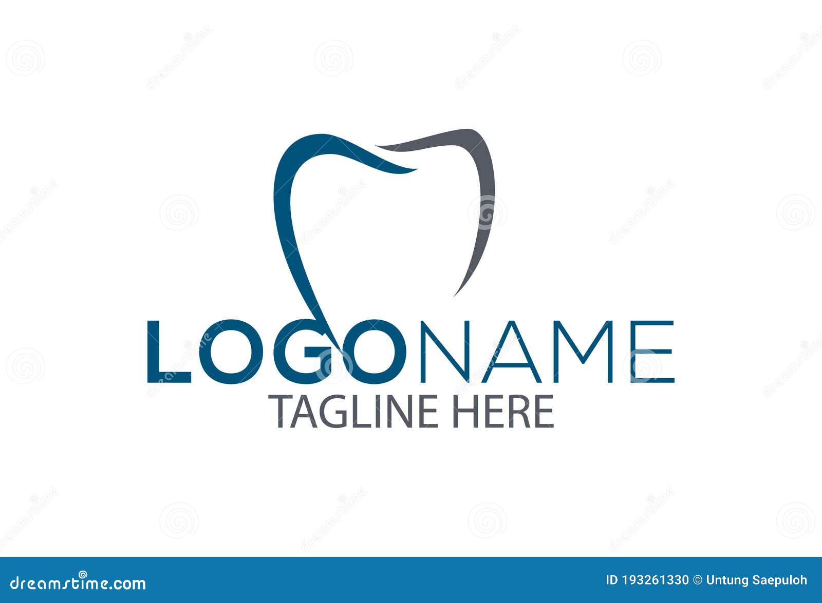 Blue Abstract Dental Clinic Teeth Logo Dental Stock Vector ...