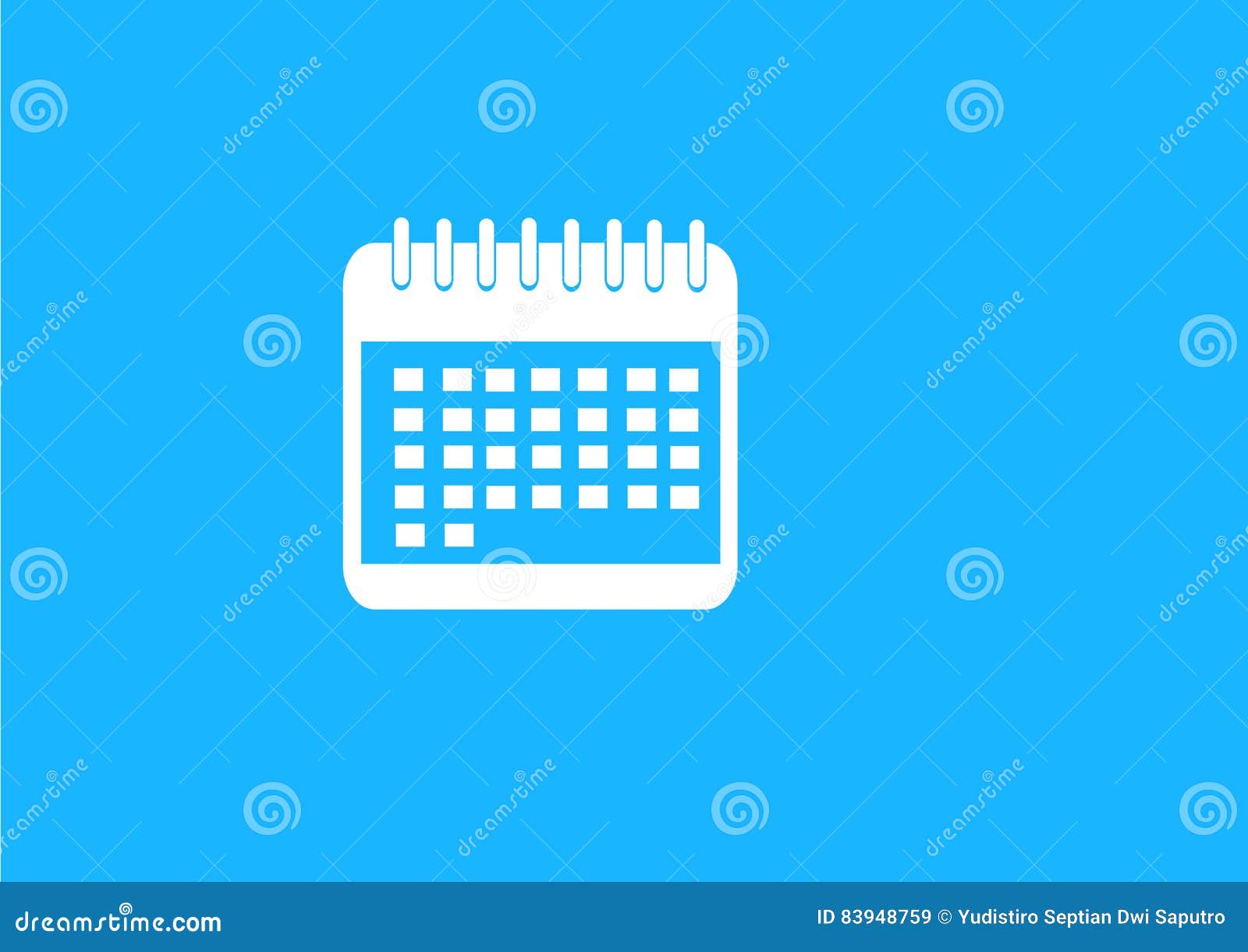 Flat Blue Calender Schedule Stock Illustration - Illustration of ...