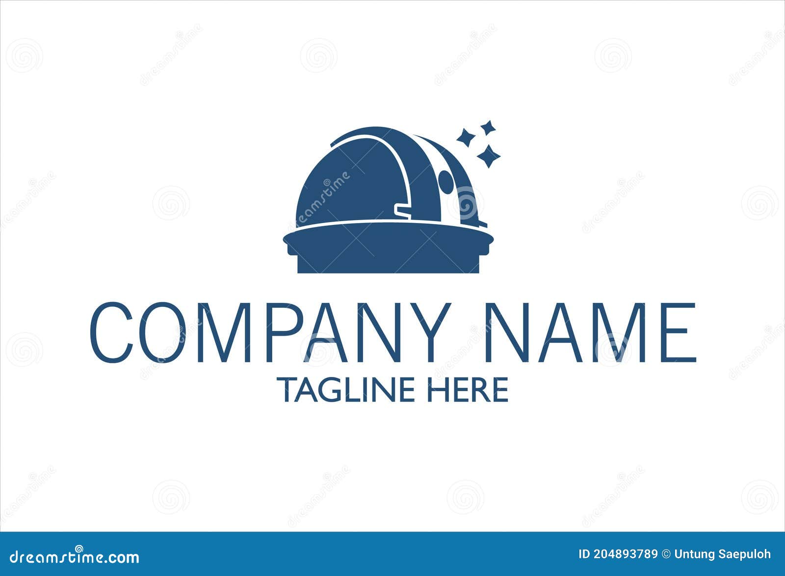 Blue Color Simple Observatory Star Logo Design Stock Vector ...