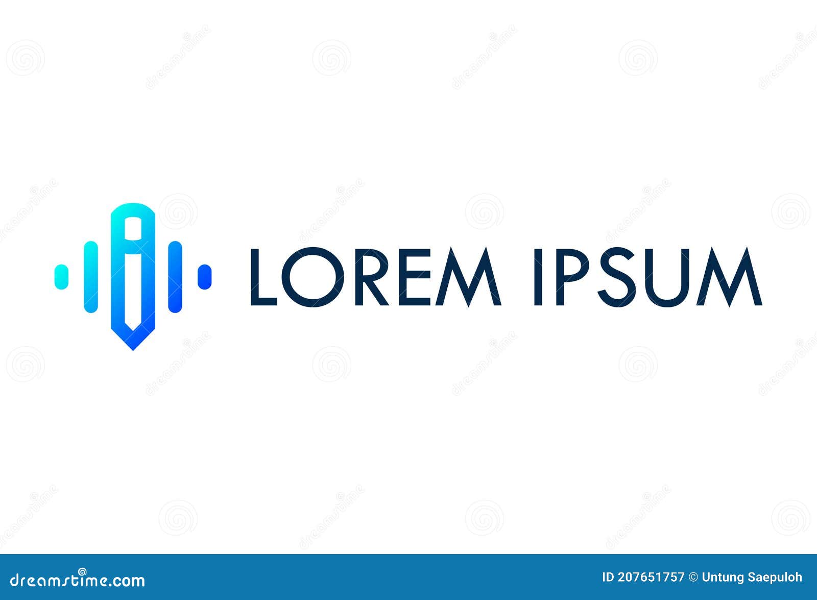 Blue Color Simple Simple Wave Tech Logo Design Stock Vector ...