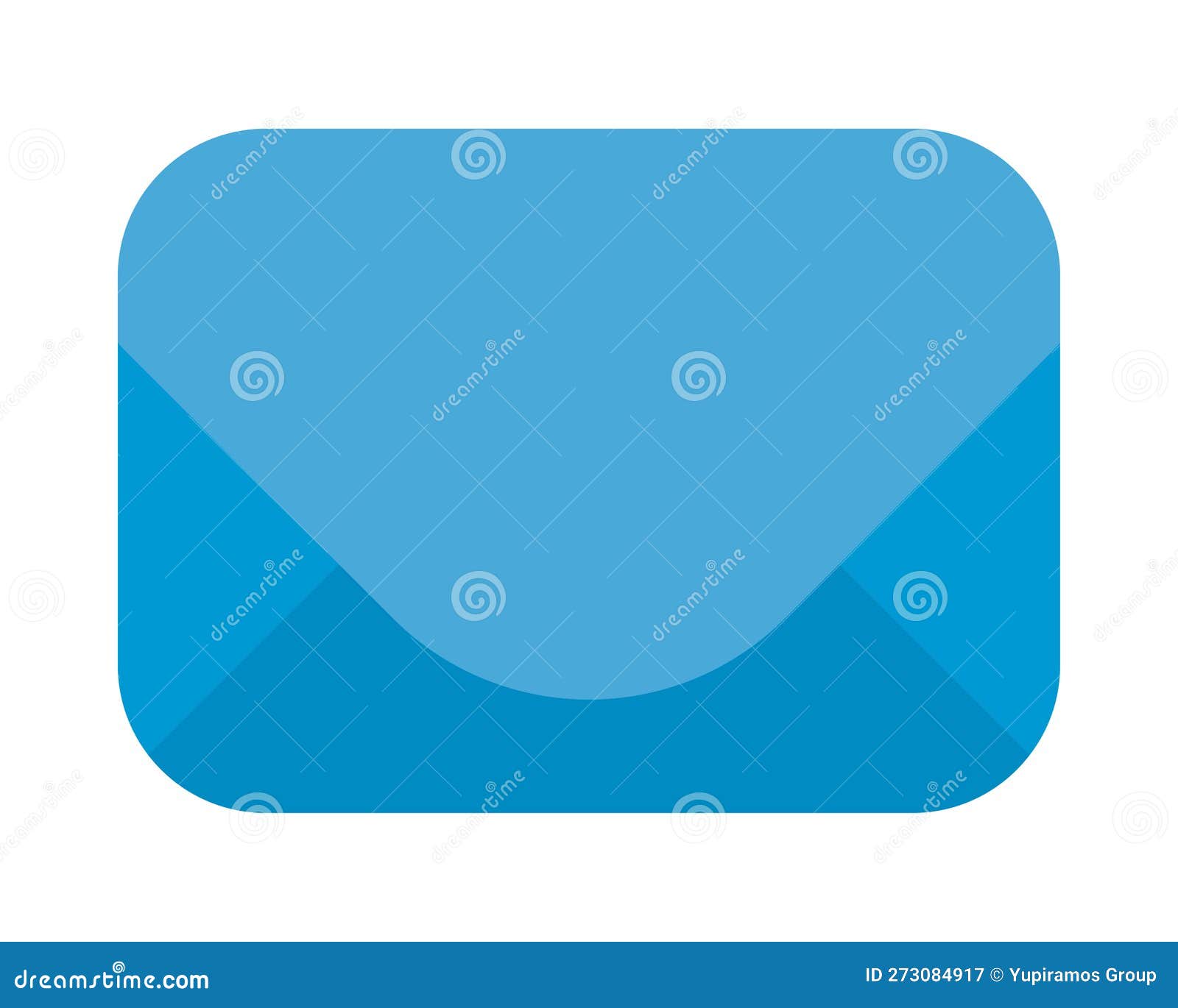 Flat blue envelope stock vector. Illustration of flat - 273084917