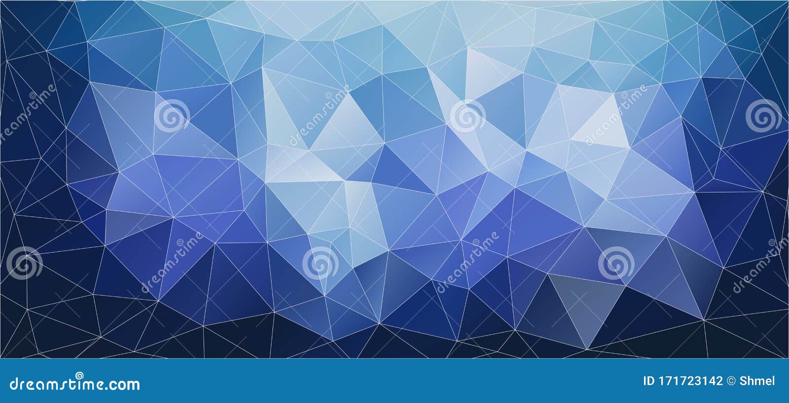Flat Blue Geometric Triangle Wallpaper. Vector Background Stock Vector ...