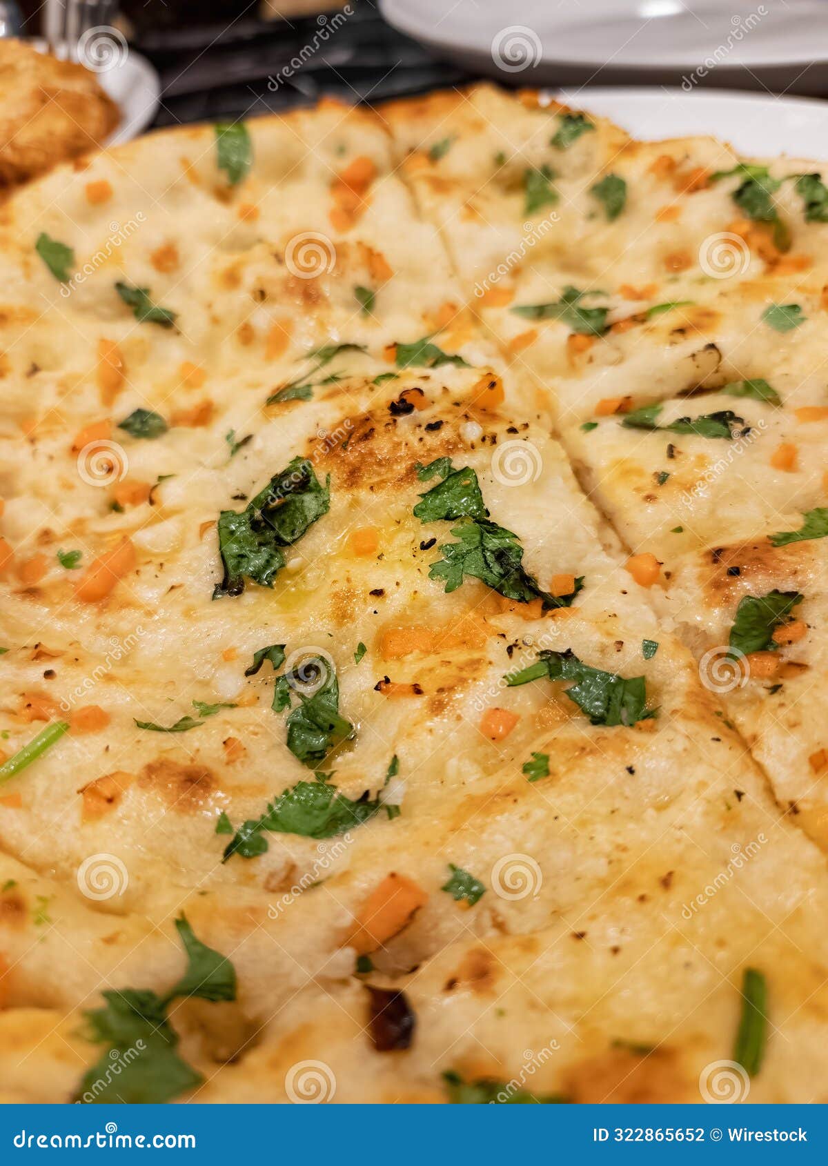 Flat Bread Arabian Middle Eastern Menu, Naan with Sesame. Dinner Menu ...