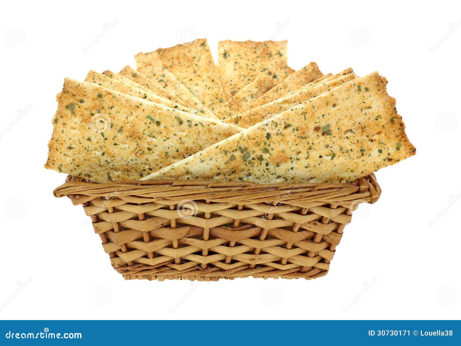 Flat Bread Strips in Basket Stock Image - Image of flakes, small: 30730171