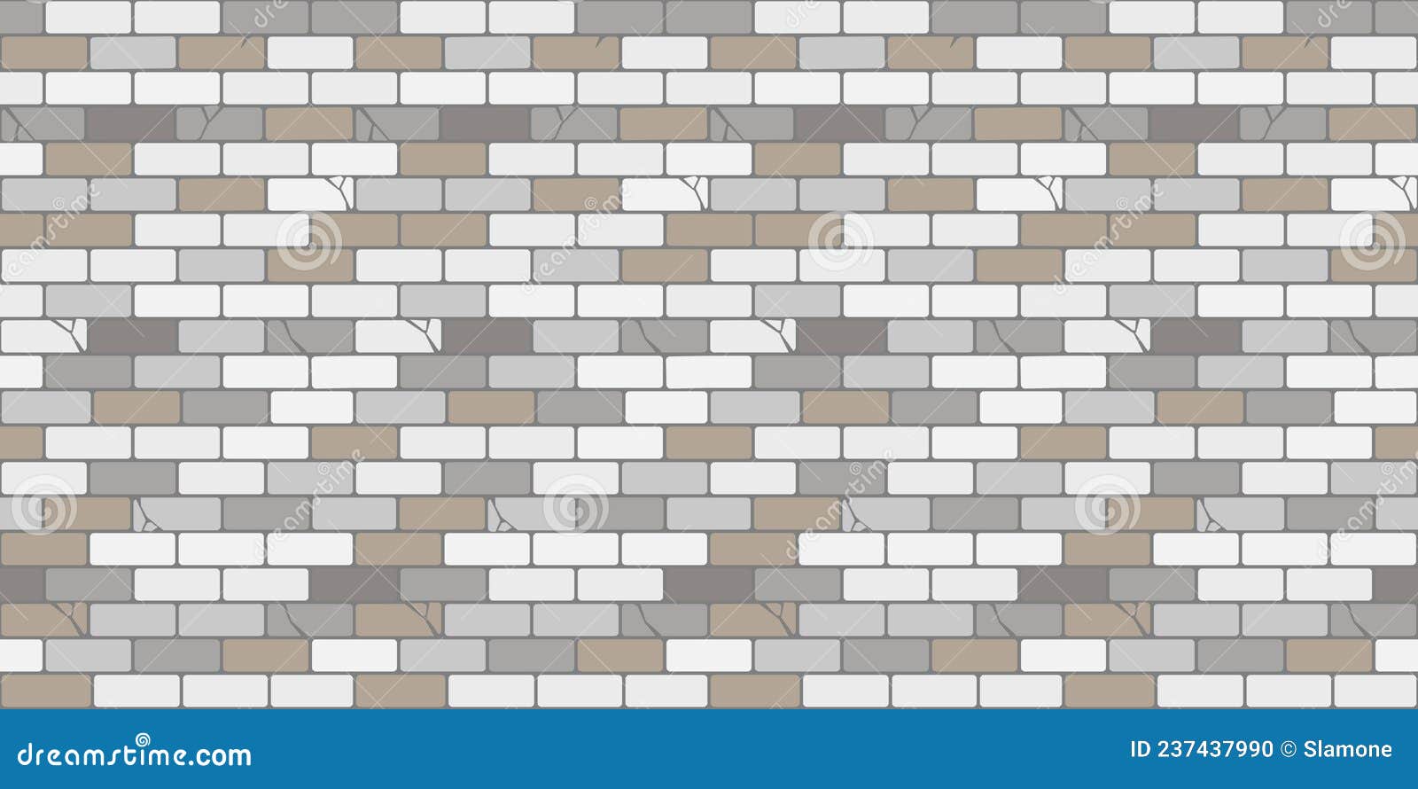 Flat Brick Wall Seamless Texture Decorative Background Vector ...