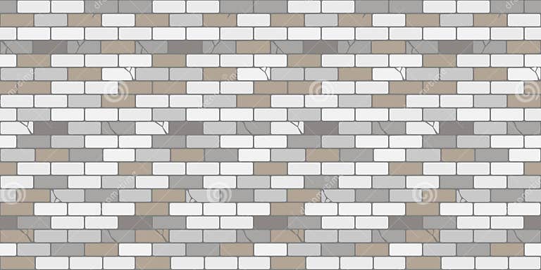 Flat Brick Wall Seamless Texture Decorative Background Vector ...
