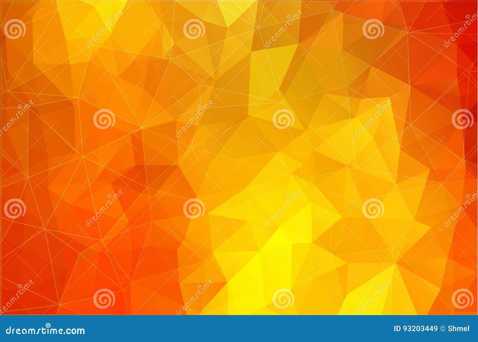 Flat Bright Yellow Abstract Triangle Shape Background Stock Vector ...