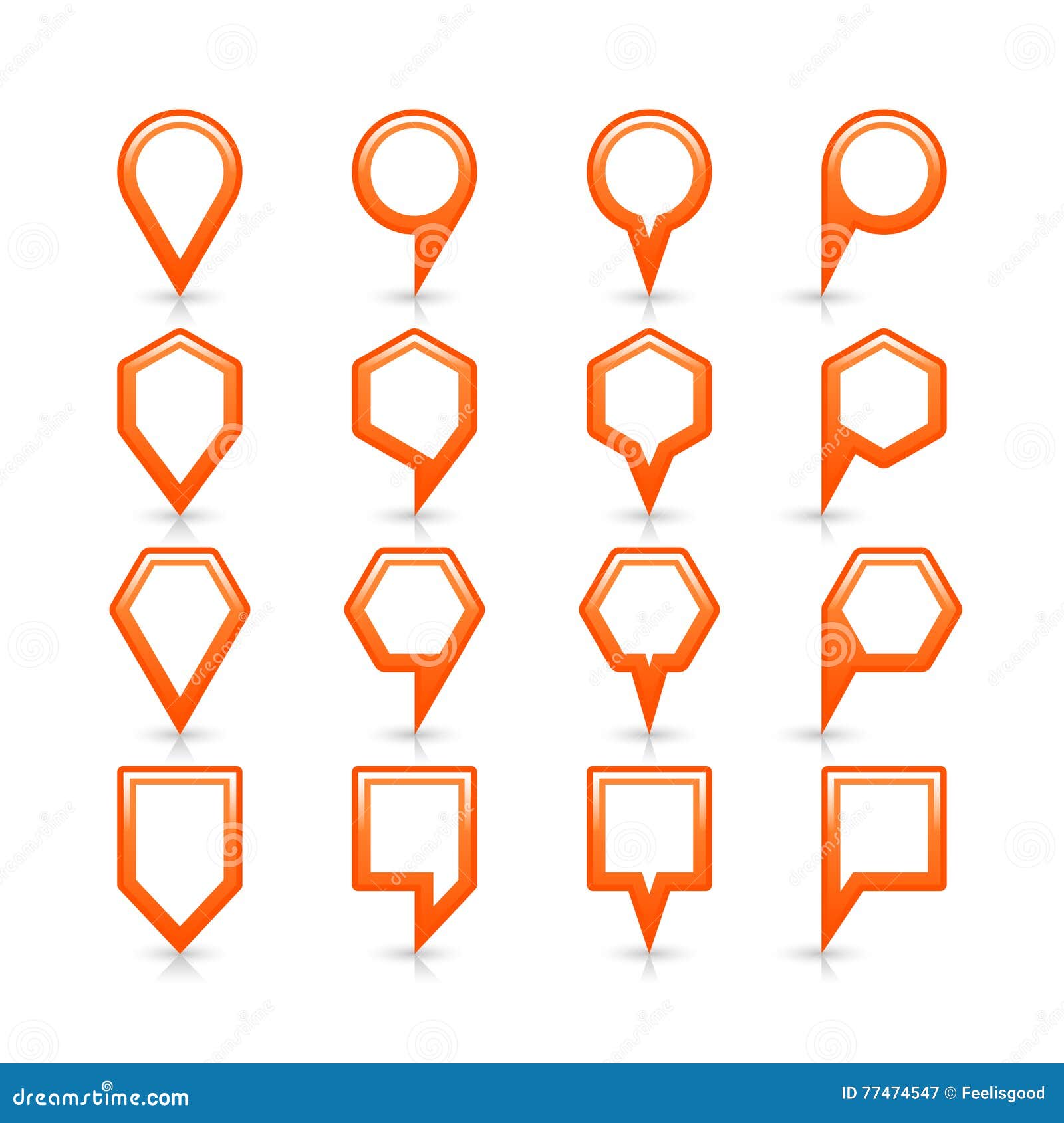 Flat Brown Color Map Pin Sign Location Icon Stock Vector - Illustration ...