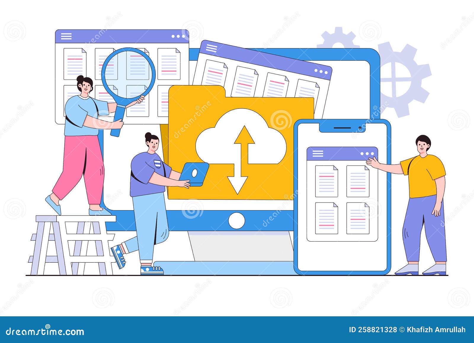 3D Man With Backup Team Royalty-Free Stock Photo | CartoonDealer.com ...