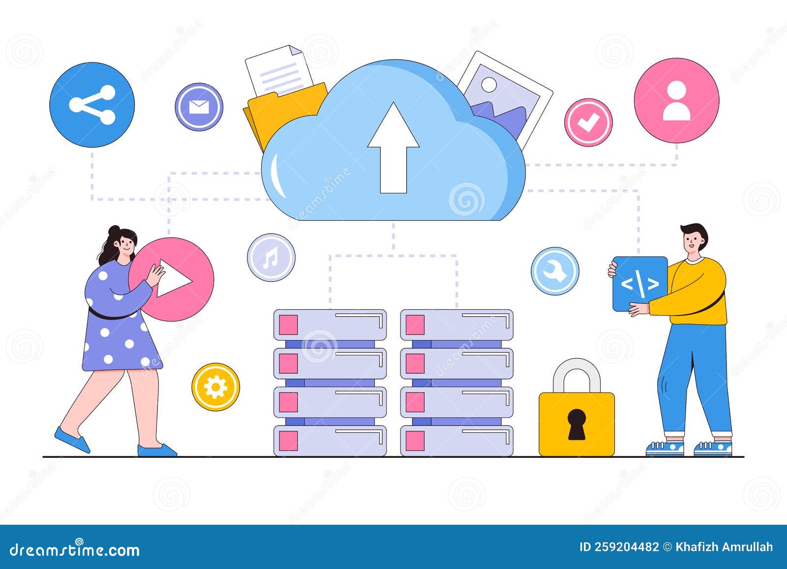 Flat Business Technology File Upload on Cloud Server Storage Concept ... Flat Business Technology File Upload on Cloud Server Storage Concept ...