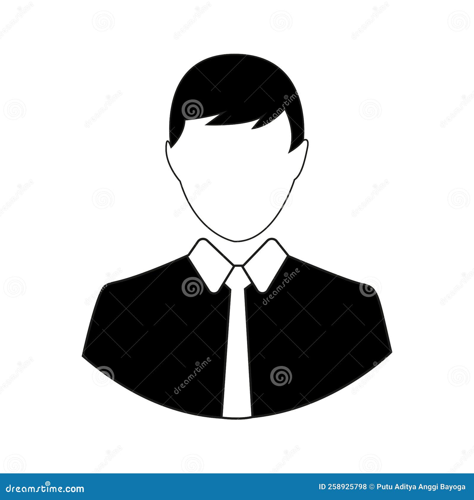 Flat businessman avatar stock vector. Illustration of icon - 258925798
