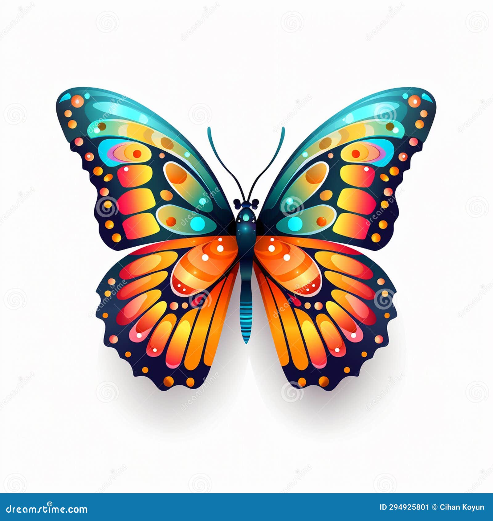 Flat Butterfly Flying Gentle Flutter Stock Illustration - Illustration of letter, spring: 294925801