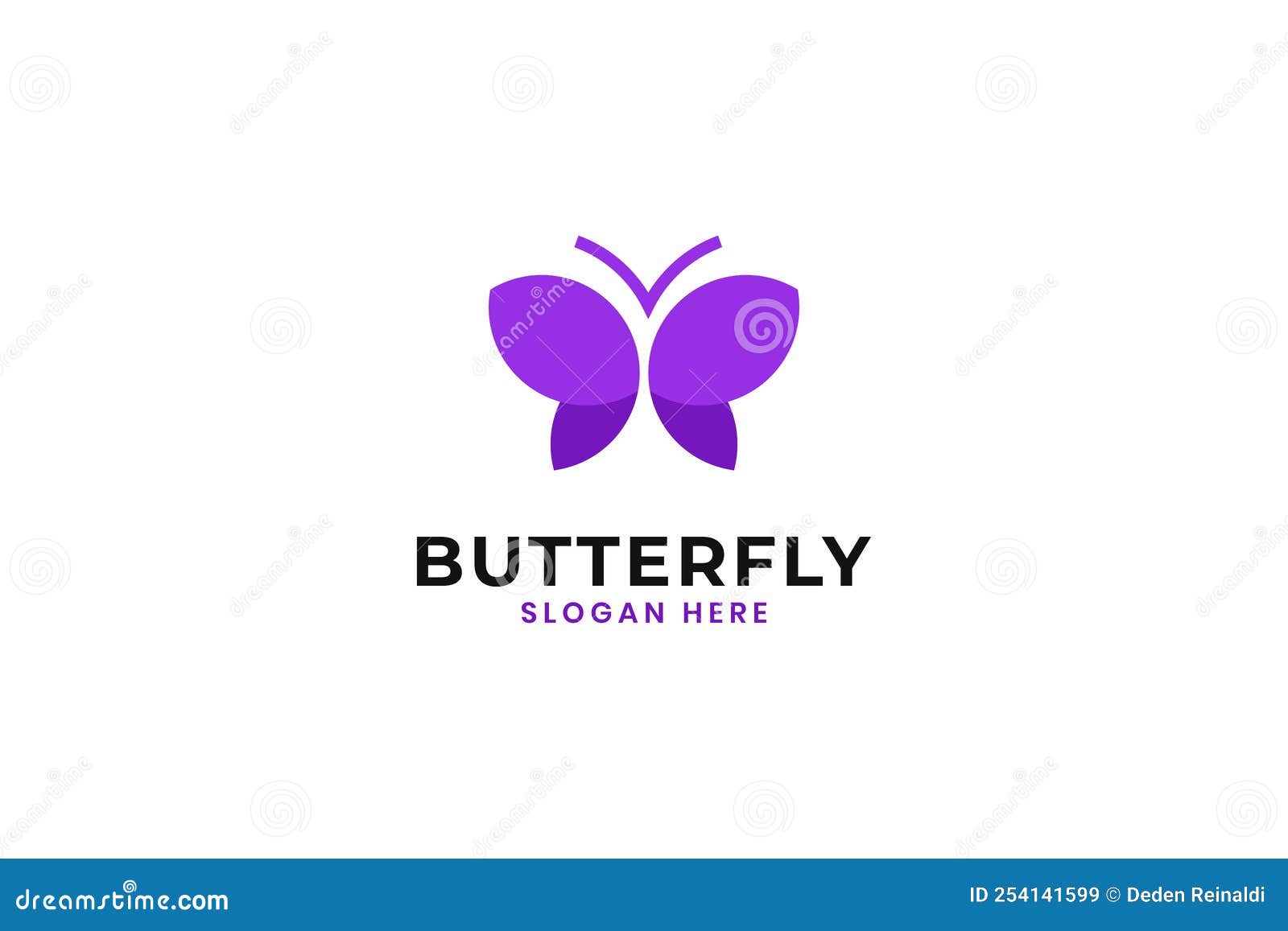 Flat Butterfly Logo Design Vector Illustration Idea Stock Vector ...