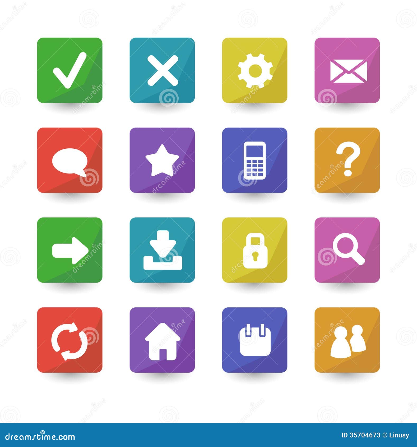 Flat buttons stock vector. Illustration of element, cross - 35704673