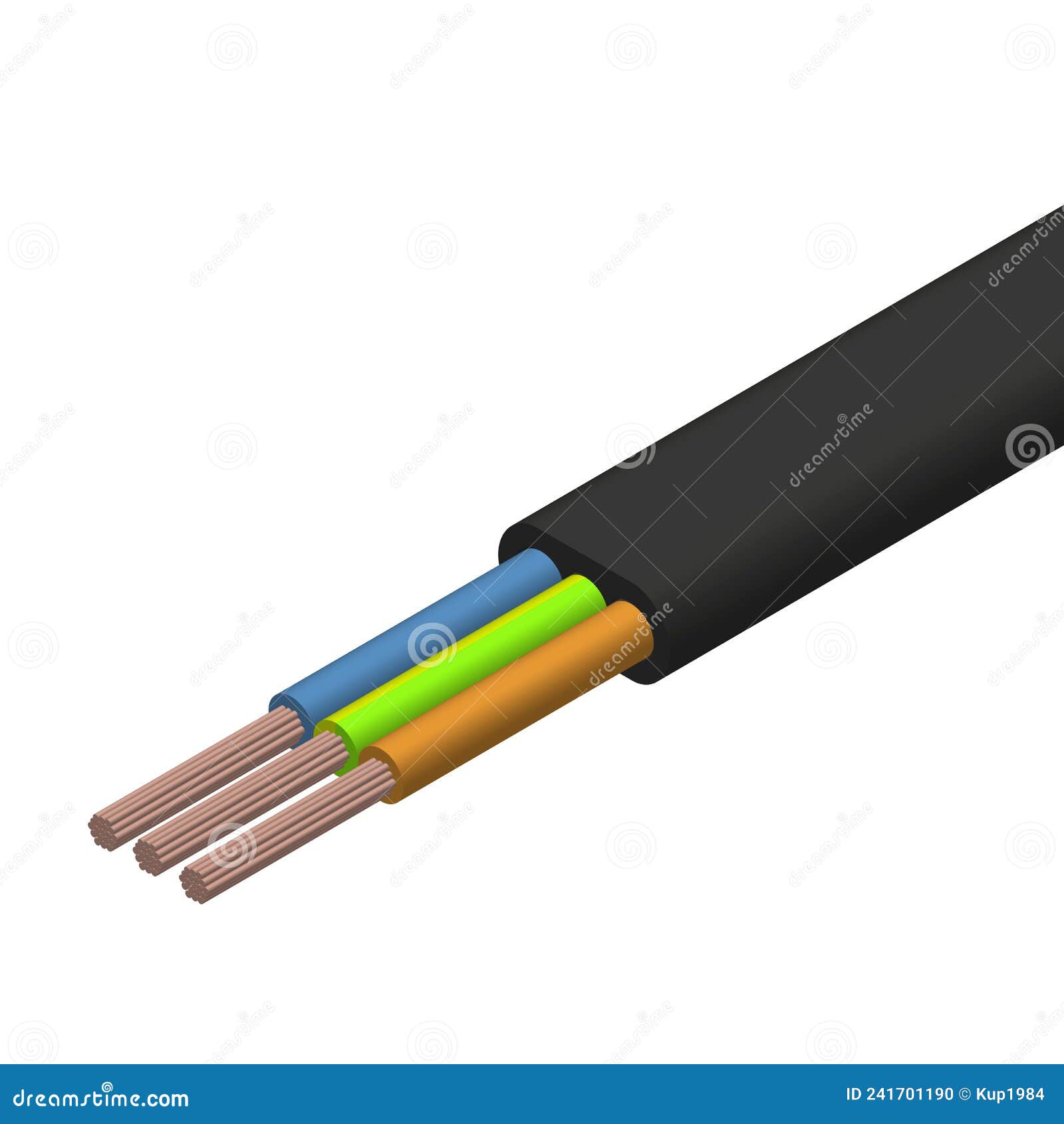 Cable With Conductors Doodle Icon Hand Drawn Illustration Cartoon ...