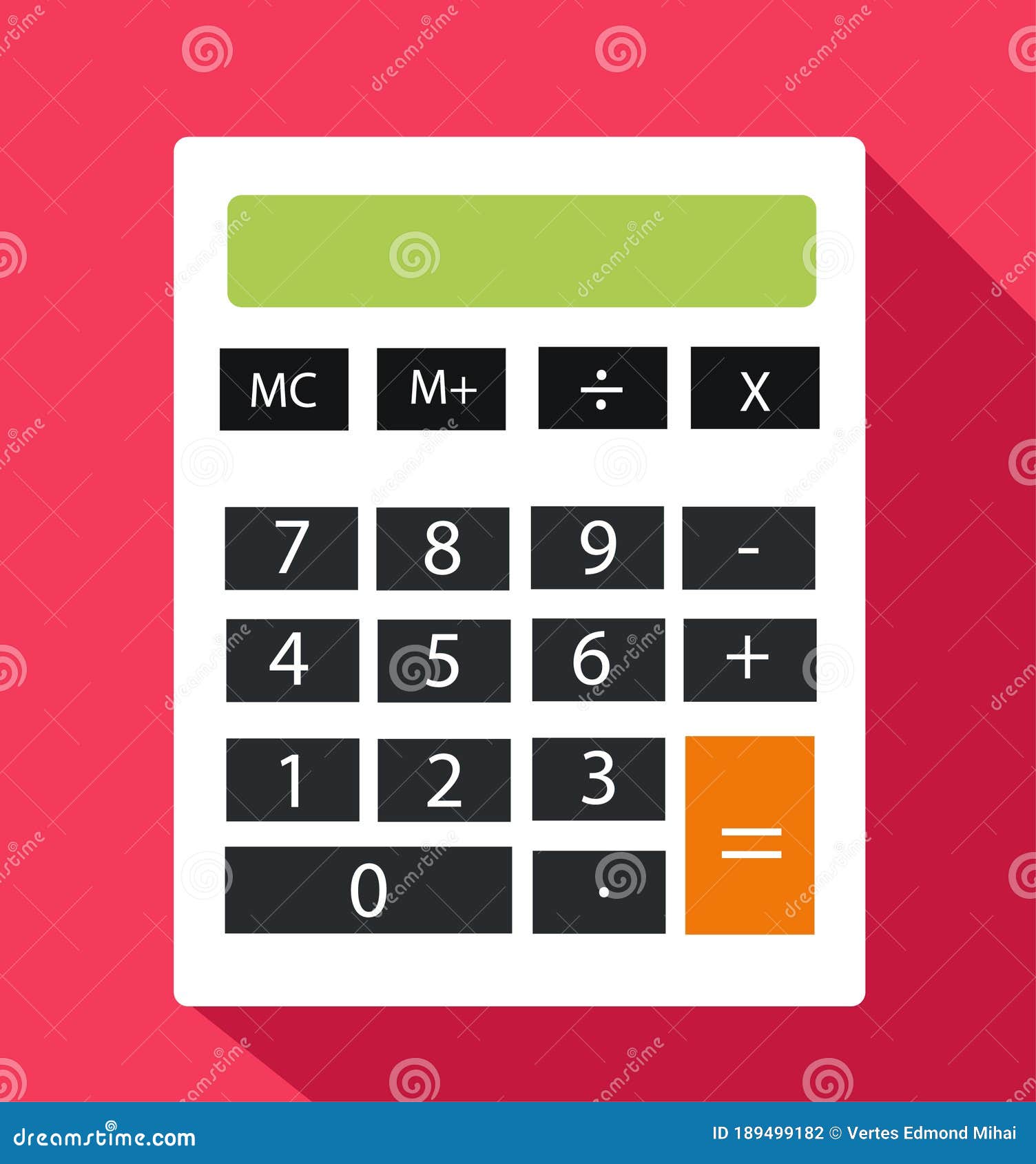 Flat Calculator Vector Illustration Stock Vector - Illustration of ...