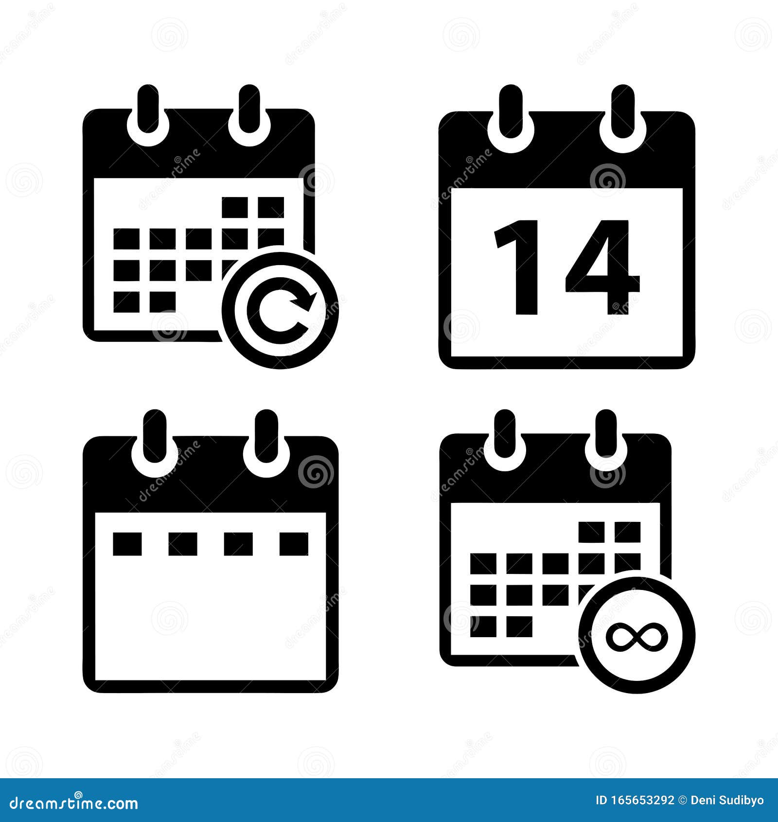Flat Calendar Icon. Calendar on the Wall Vector Stock Vector ...