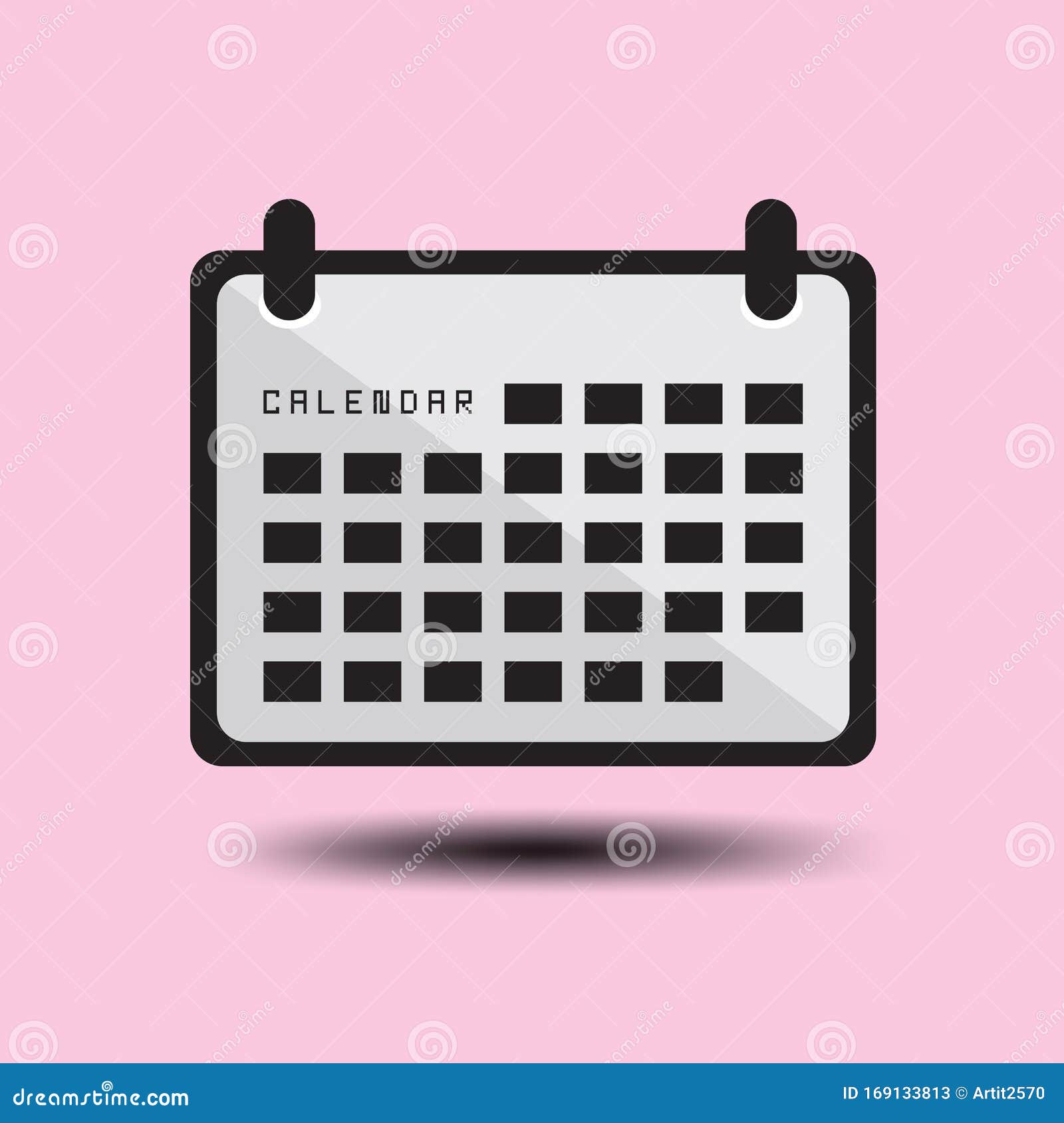 Flat Calendar Icon Vector Illustration. Calendar on the Wall Stock ... Flat Calendar Icon Vector Illustration. Calendar on the Wall Stock ...