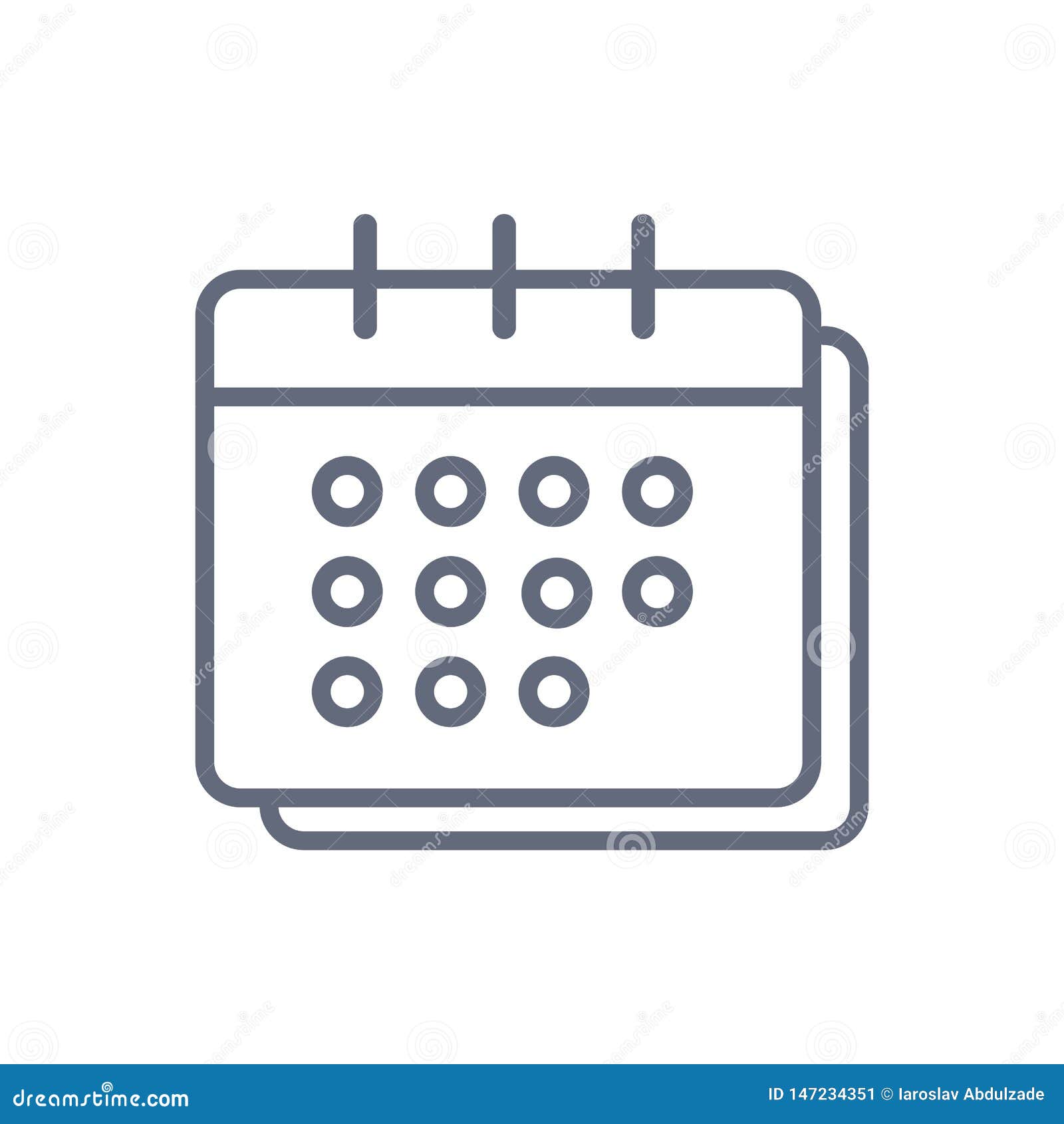 Calendar Icon Set / Months /. Modern Vector Calendar Icon Set With ...