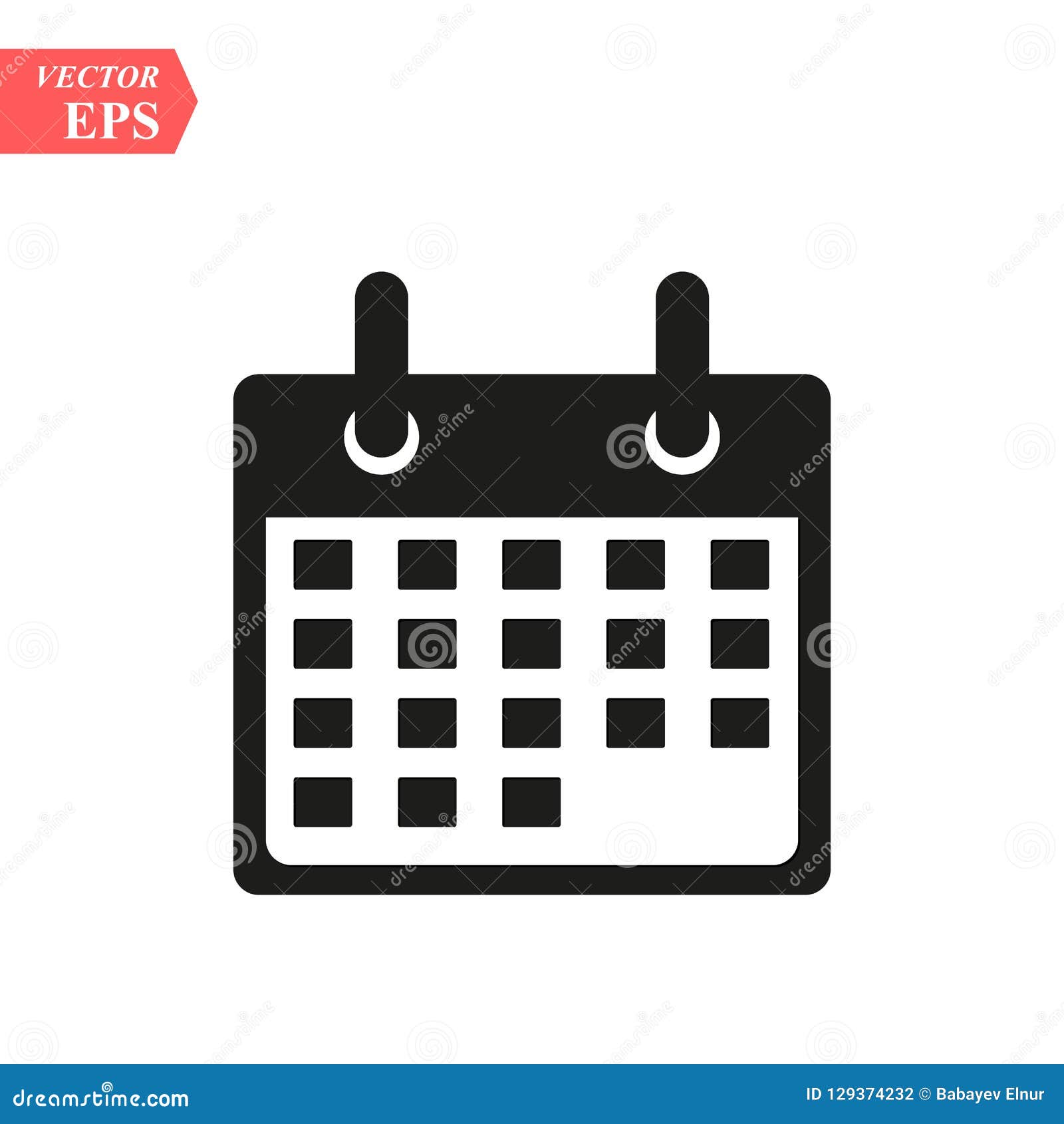 Flat Calendar Icon. Calendar on the Wall. Vector Illustration Stock ...