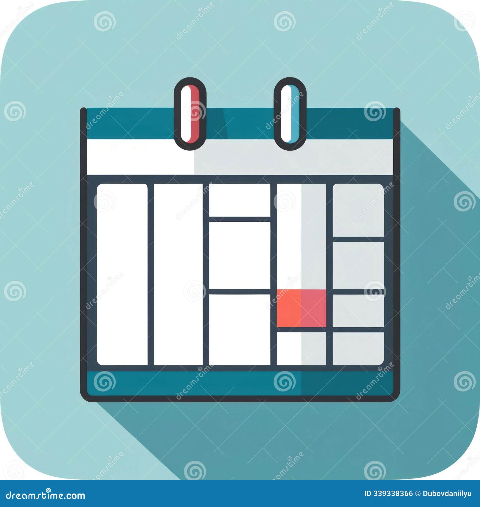 Flat Calendar Illustration with Colorful Numbers and Design Elements ...