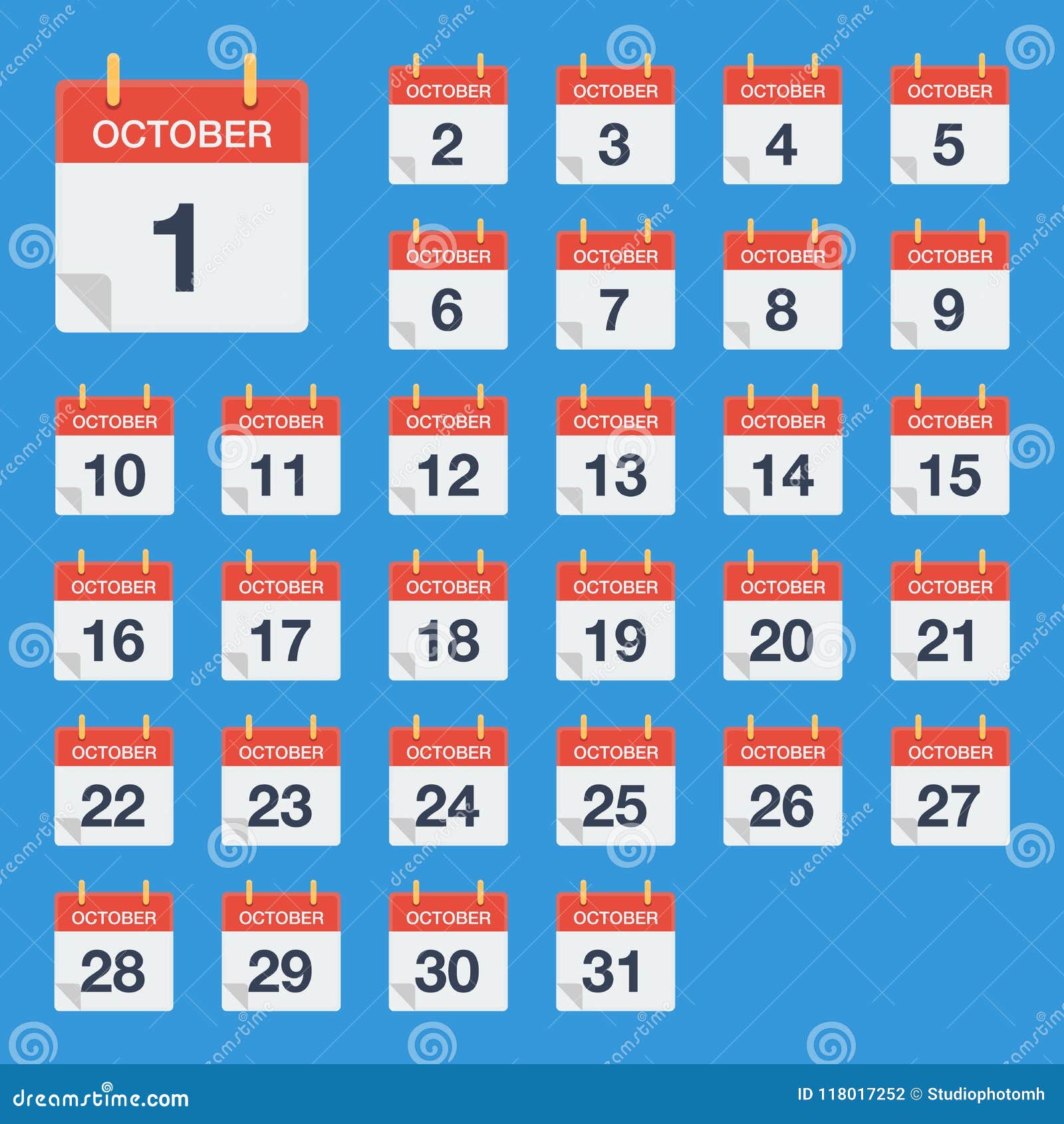 Calendar, October 31 Multicolored Icon. Element Of Ghost Elements ...