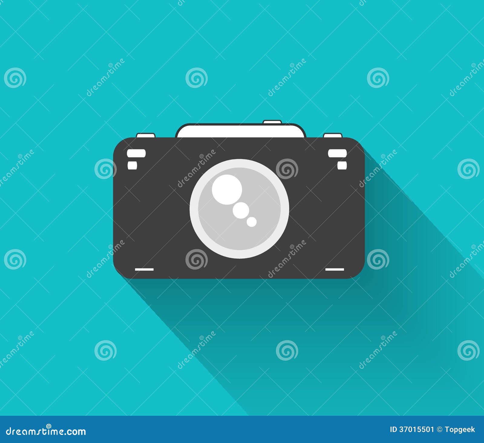 Flat camera stock illustration. Illustration of simple - 37015501