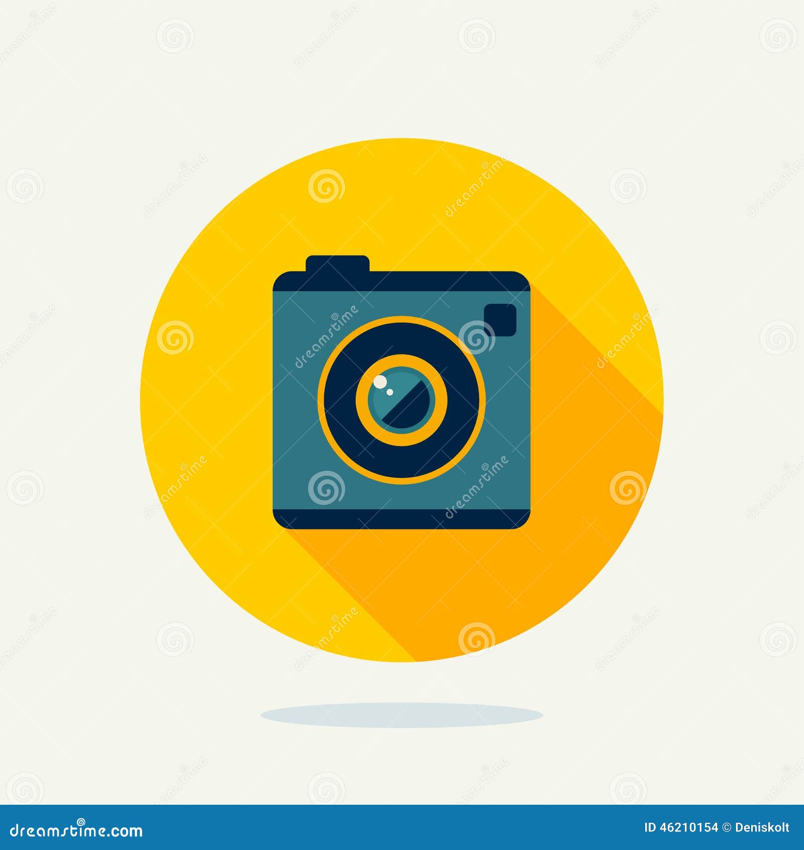Flat camera icon stock vector. Illustration of creativity - 46210154