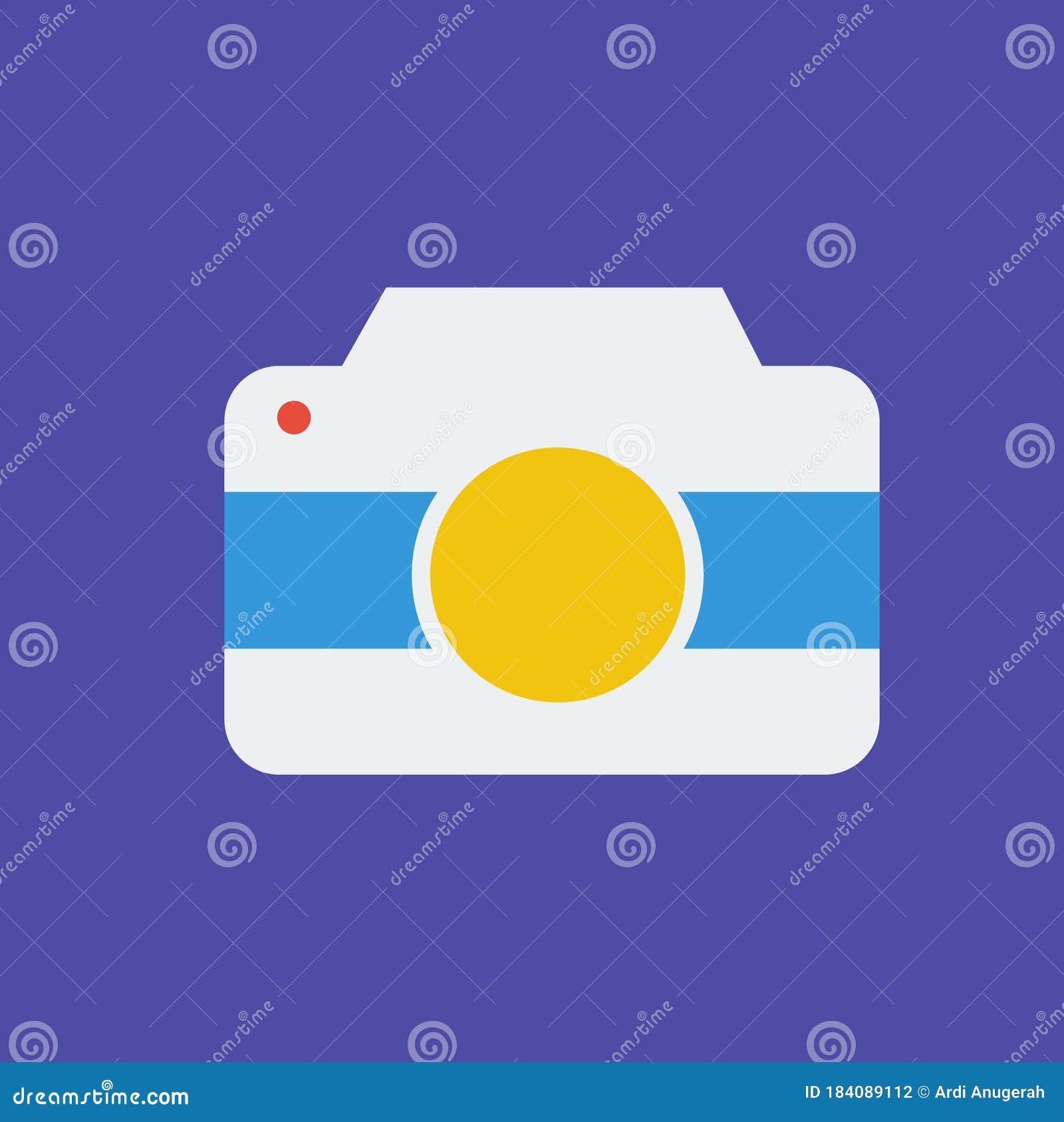 Flat Icon Camera Simple Design Stock Vector - Illustration of pattern ...