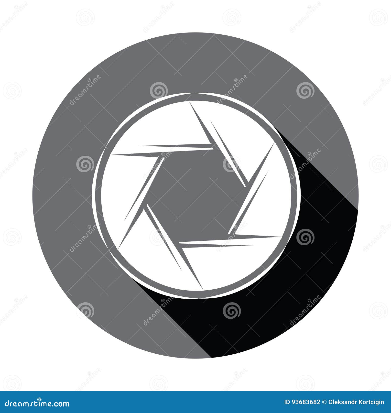 Flat Camera Icon with Shadow. Stock Vector - Illustration of graphic ...