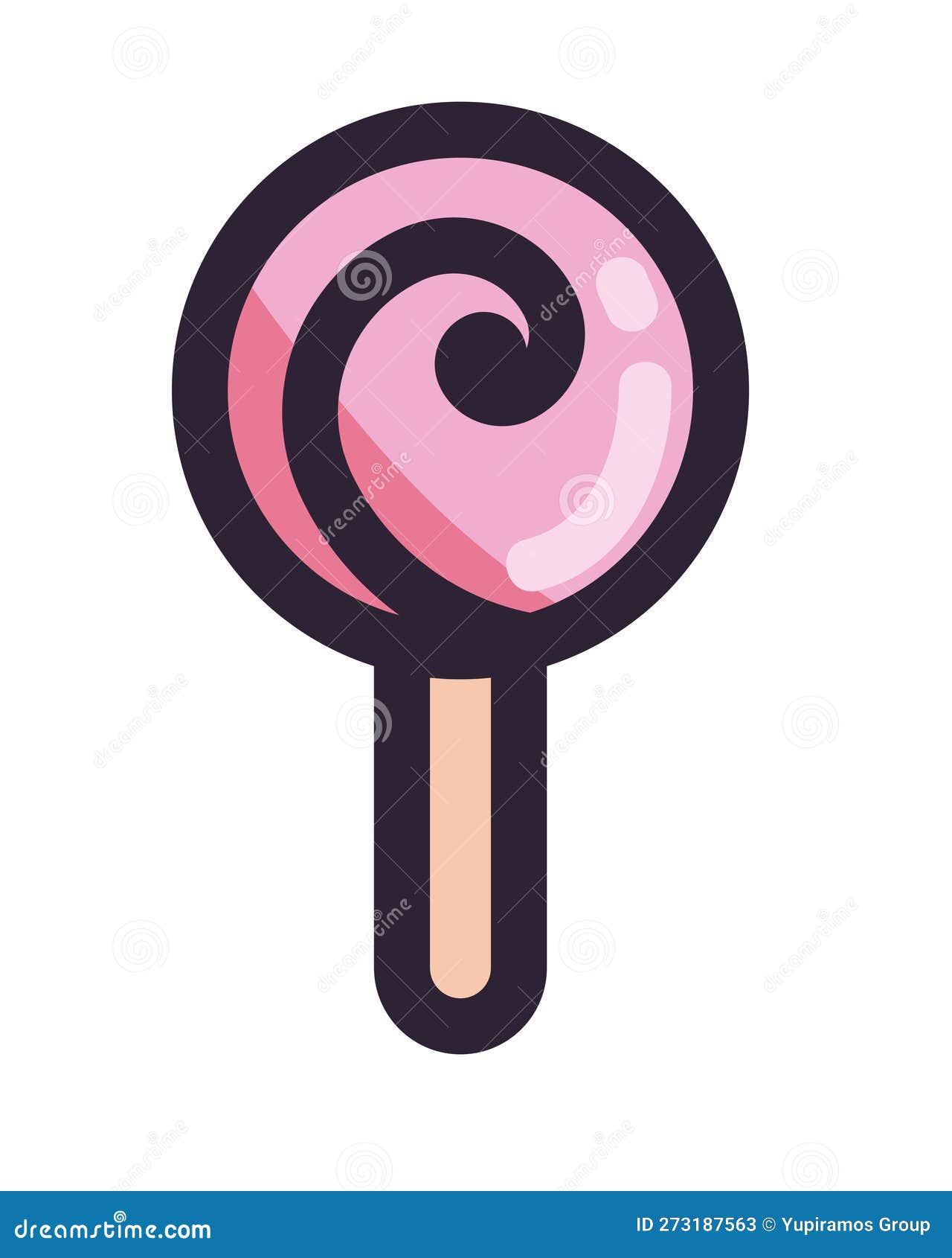 Flat candy on stick stock vector. Illustration of stick - 273187563