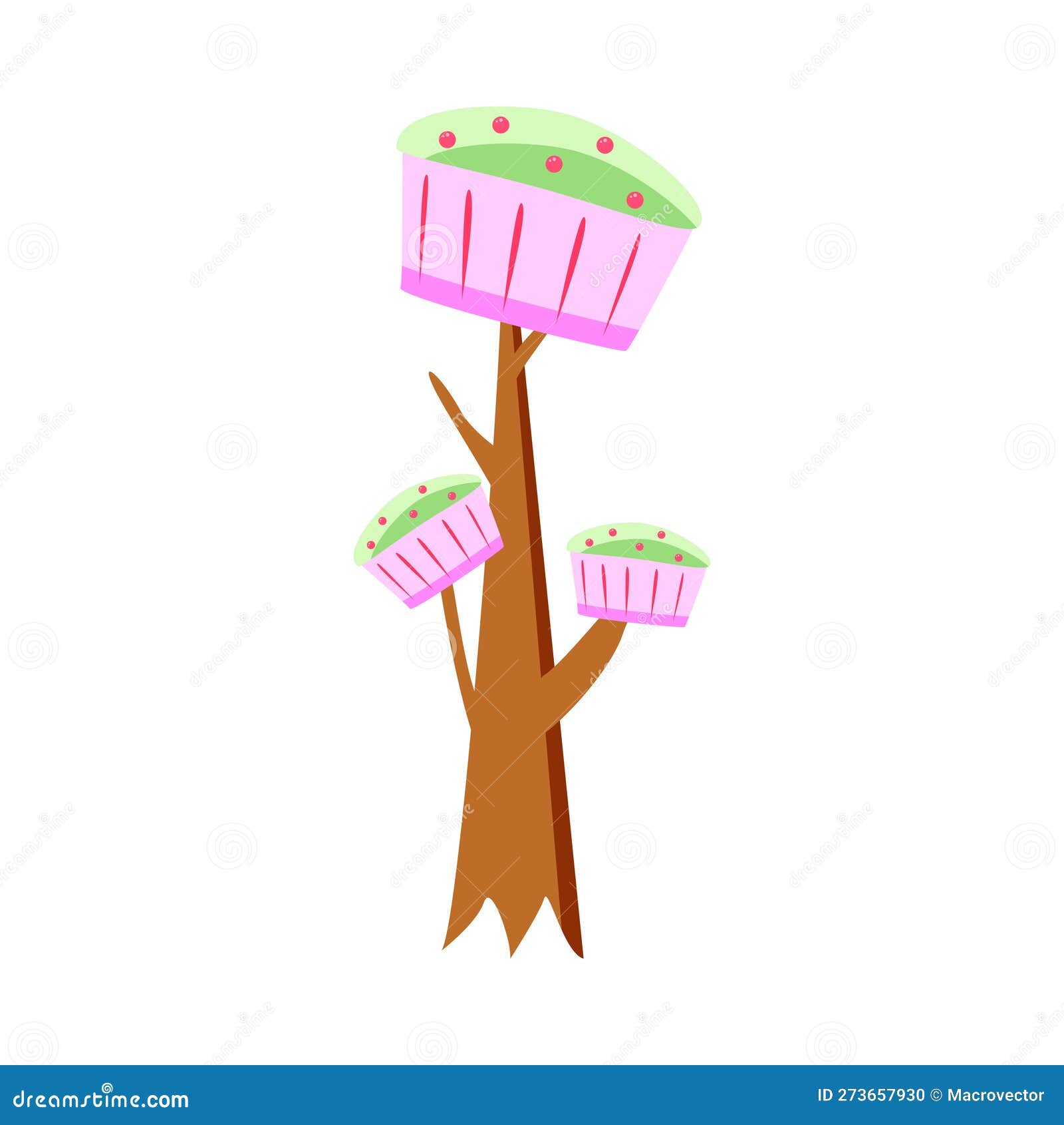 Flat Candy Tree stock vector. Illustration of decorative - 273657930