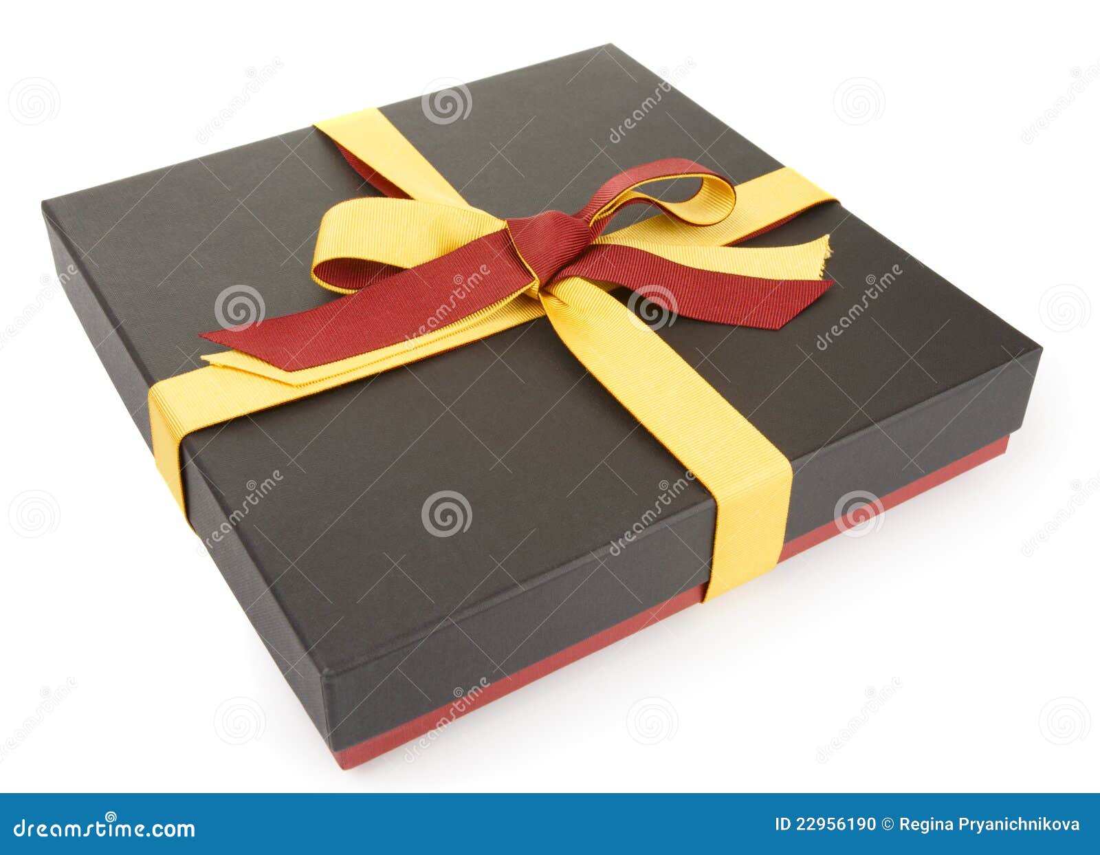 Flat cardboard gift box stock photo. Image of official - 22956190