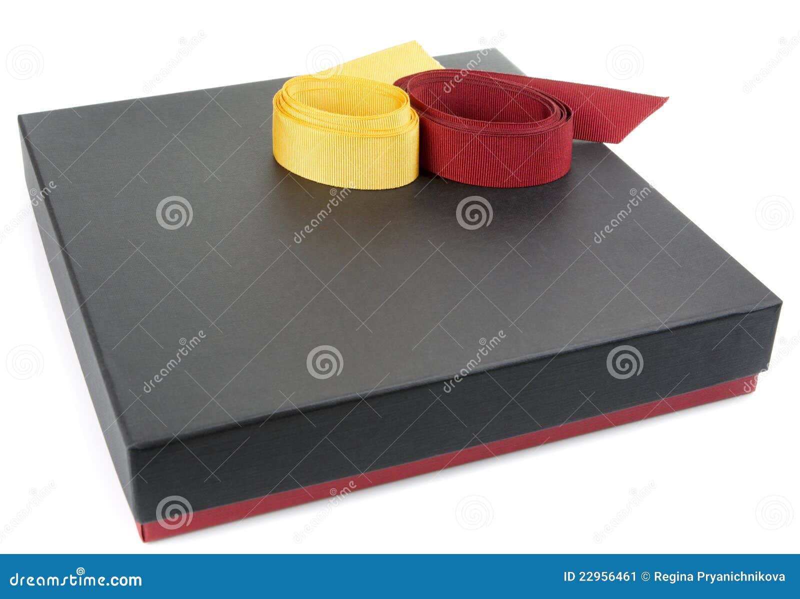 Flat cardboard gift box stock image. Image of present - 22956461