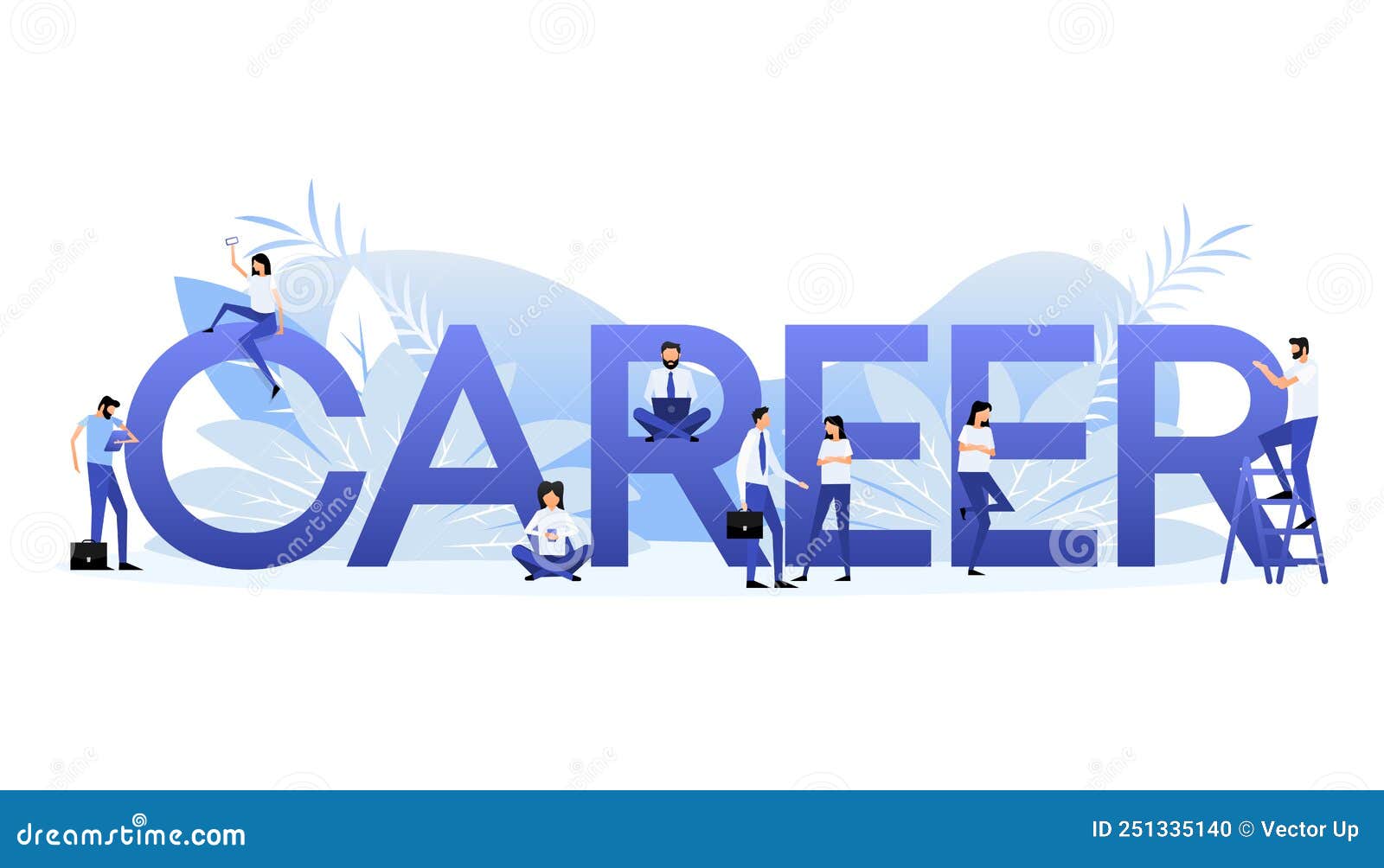 Flat Career People for Concept Design. Team Work Concept. Stock Vector ...