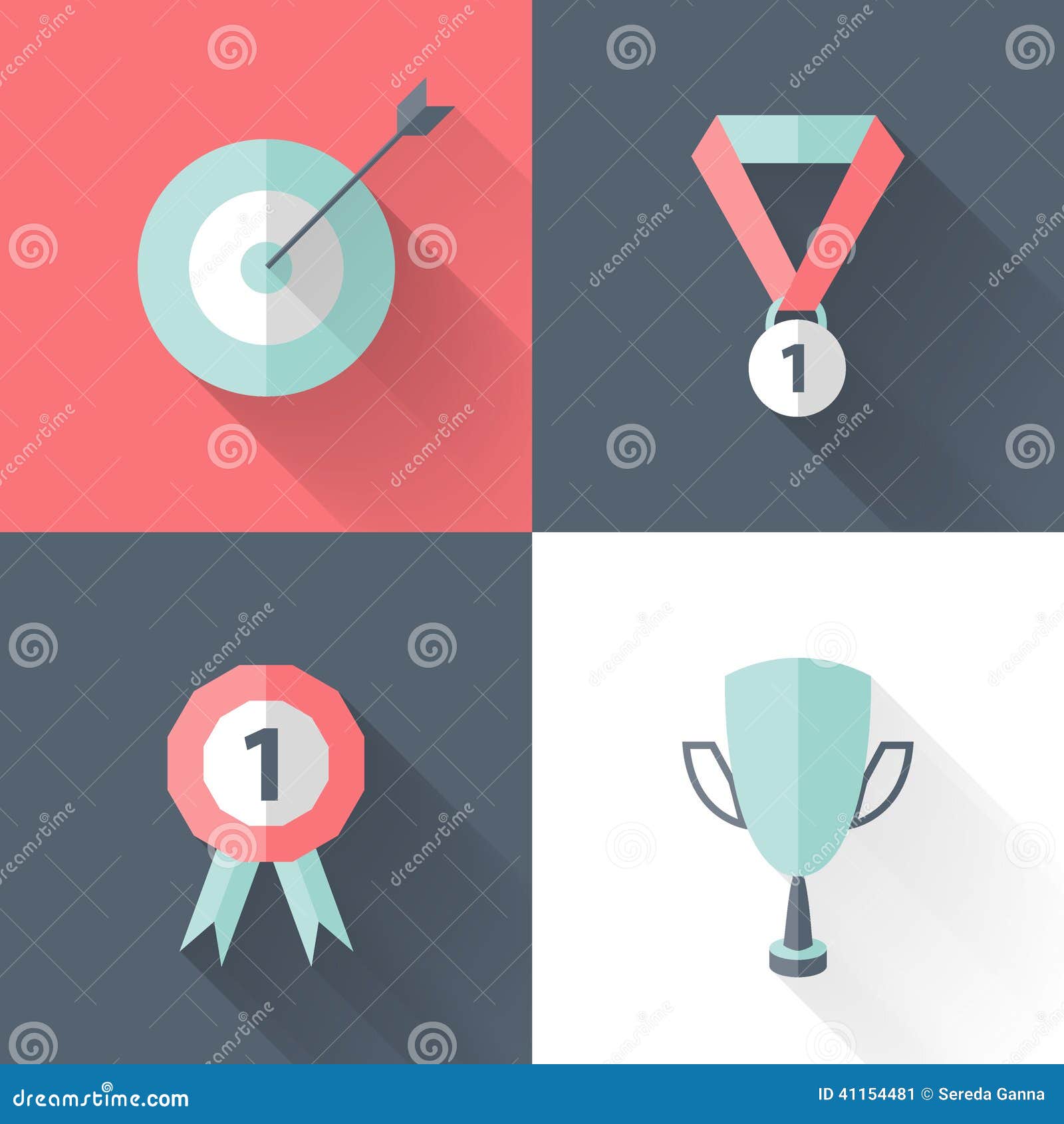 Success Icon Set Stock Illustration | CartoonDealer.com #73849258
