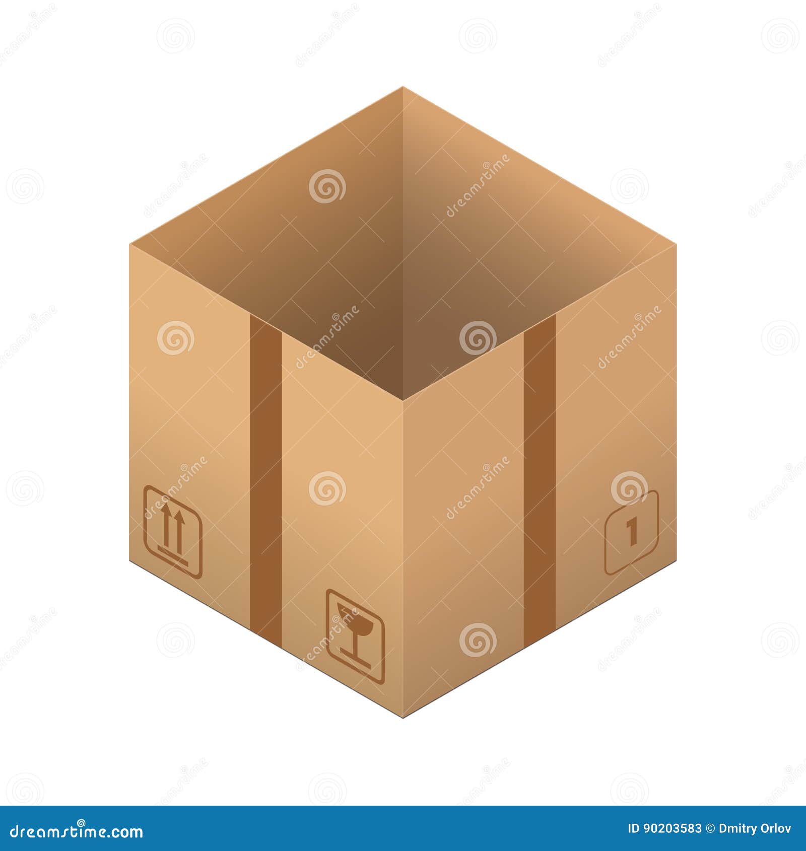 Flat Carton Box. Transport and Packaging. Post Service and Online ...