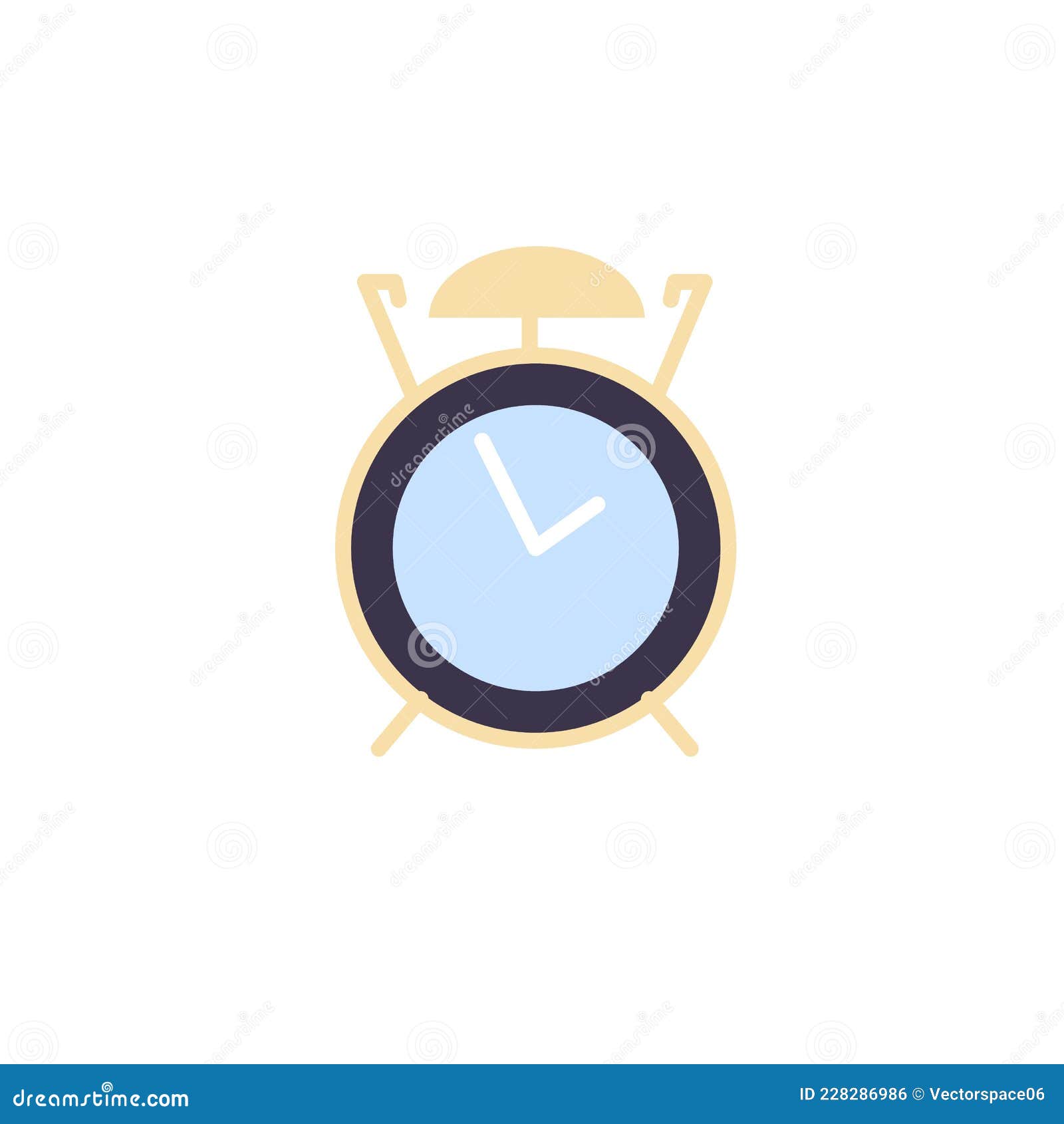 Flat Cartoon Alarm Clock,time Tracking and Following daily Schedule ...