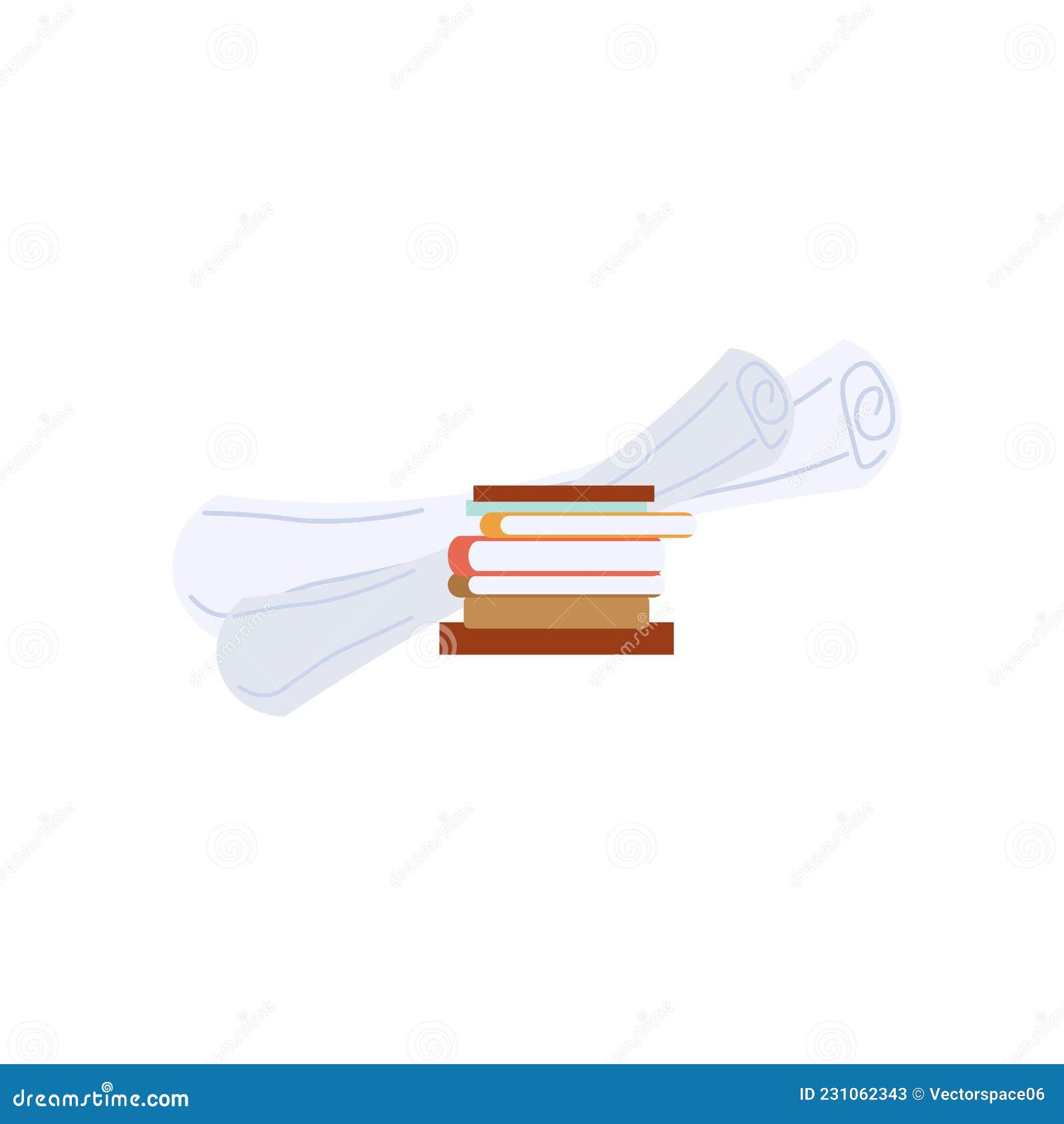 Flat Stack Stationery Paper International A4 Size Vector Image ...