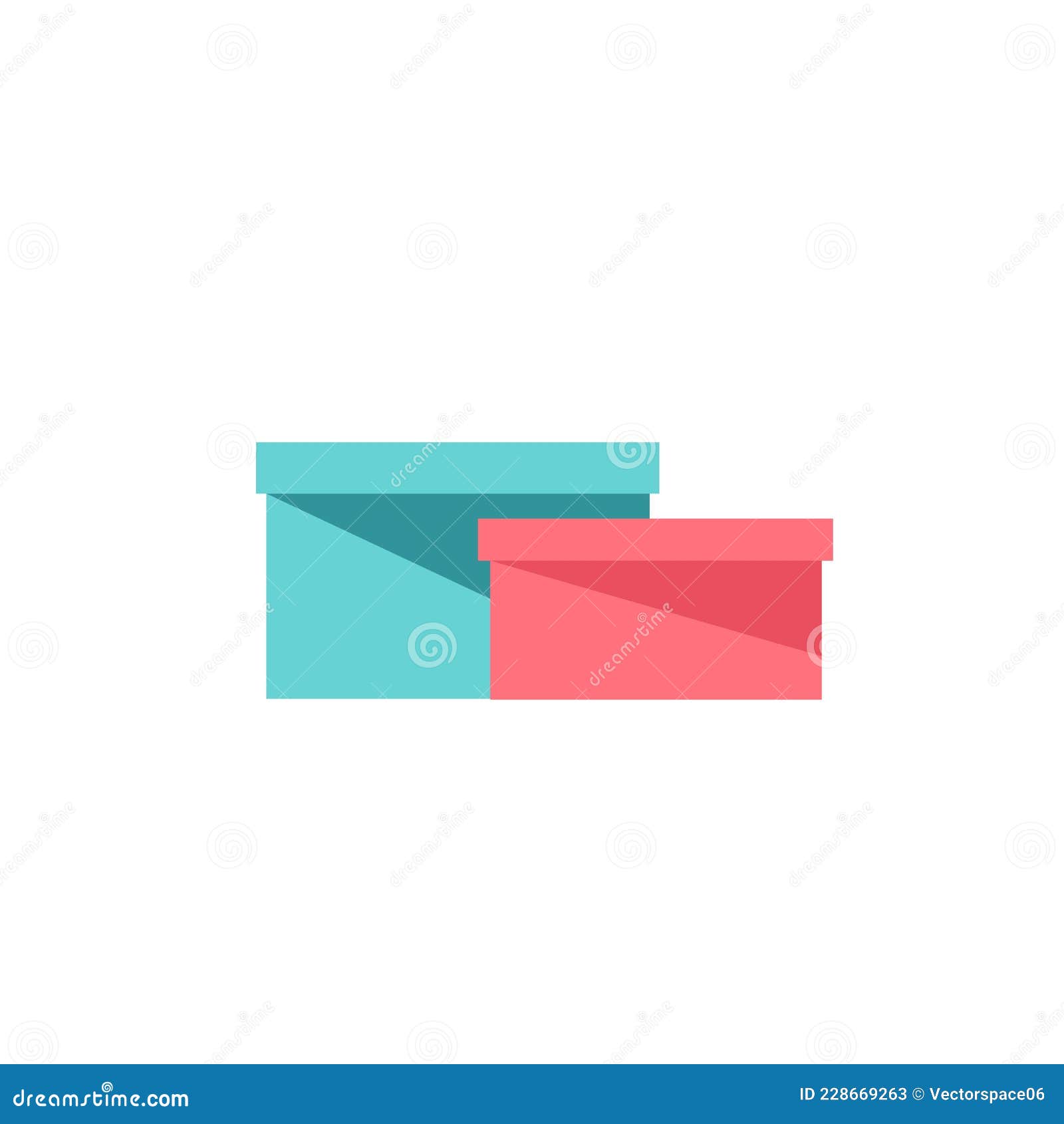 Flat Cartoon Boxes,items Storage and Transportation Vector Illustration ...