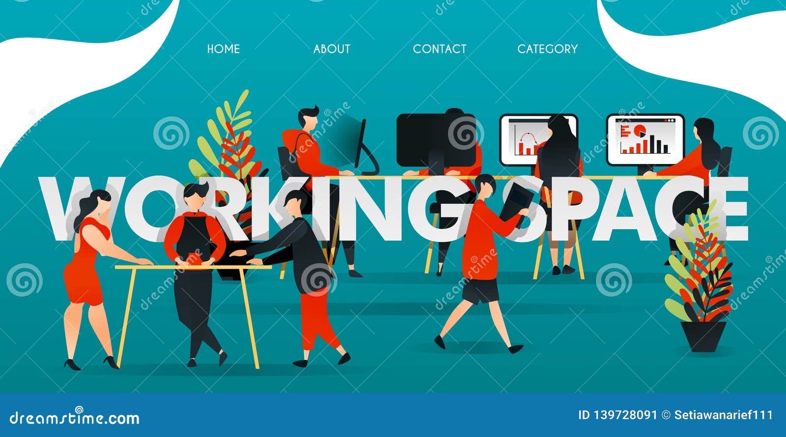 Flat Cartoon Character. Vector Illustration for Technology, Startup ...