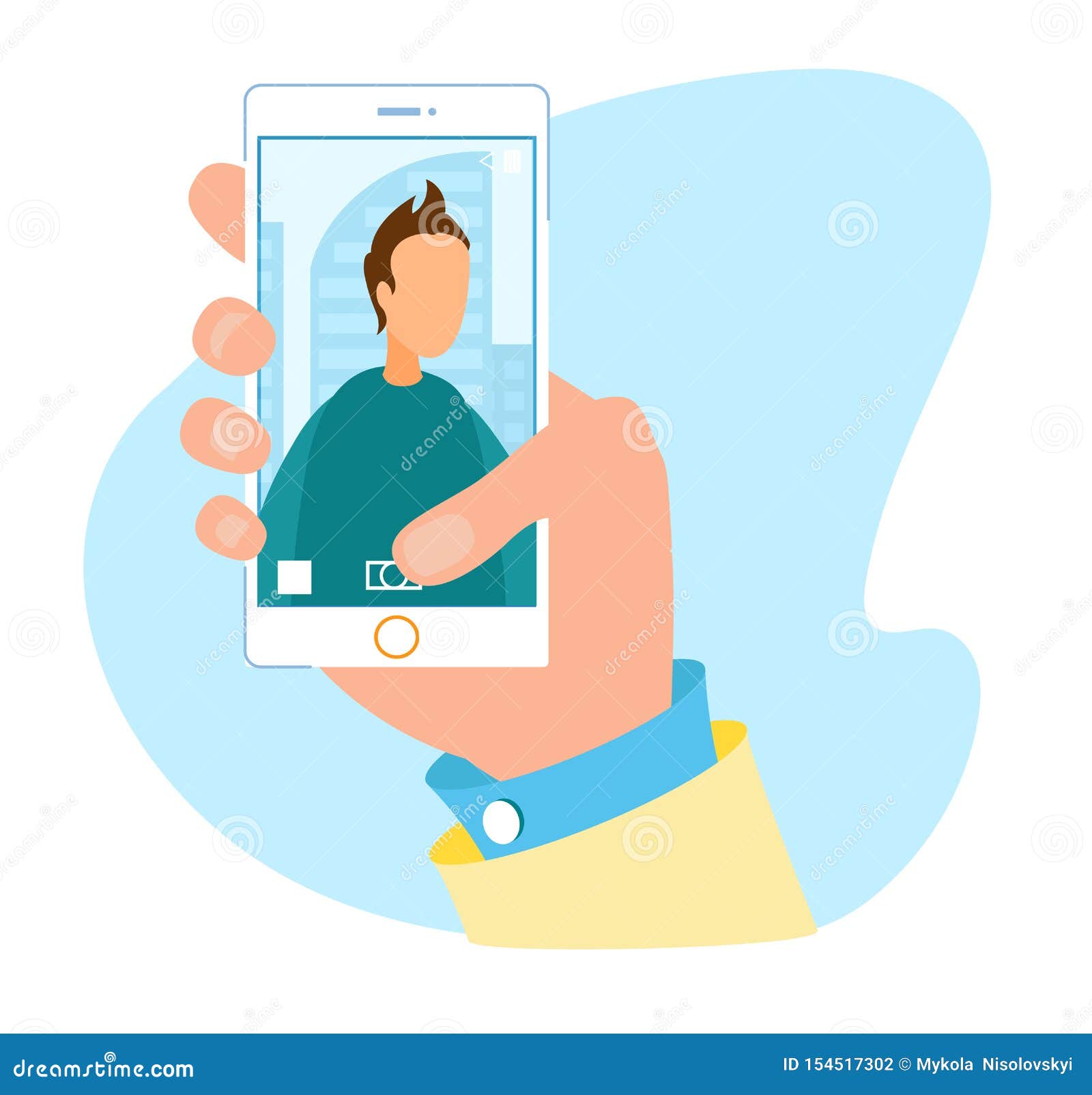 Modern Camera User Interface for Smartphone Advert Stock Vector ...
