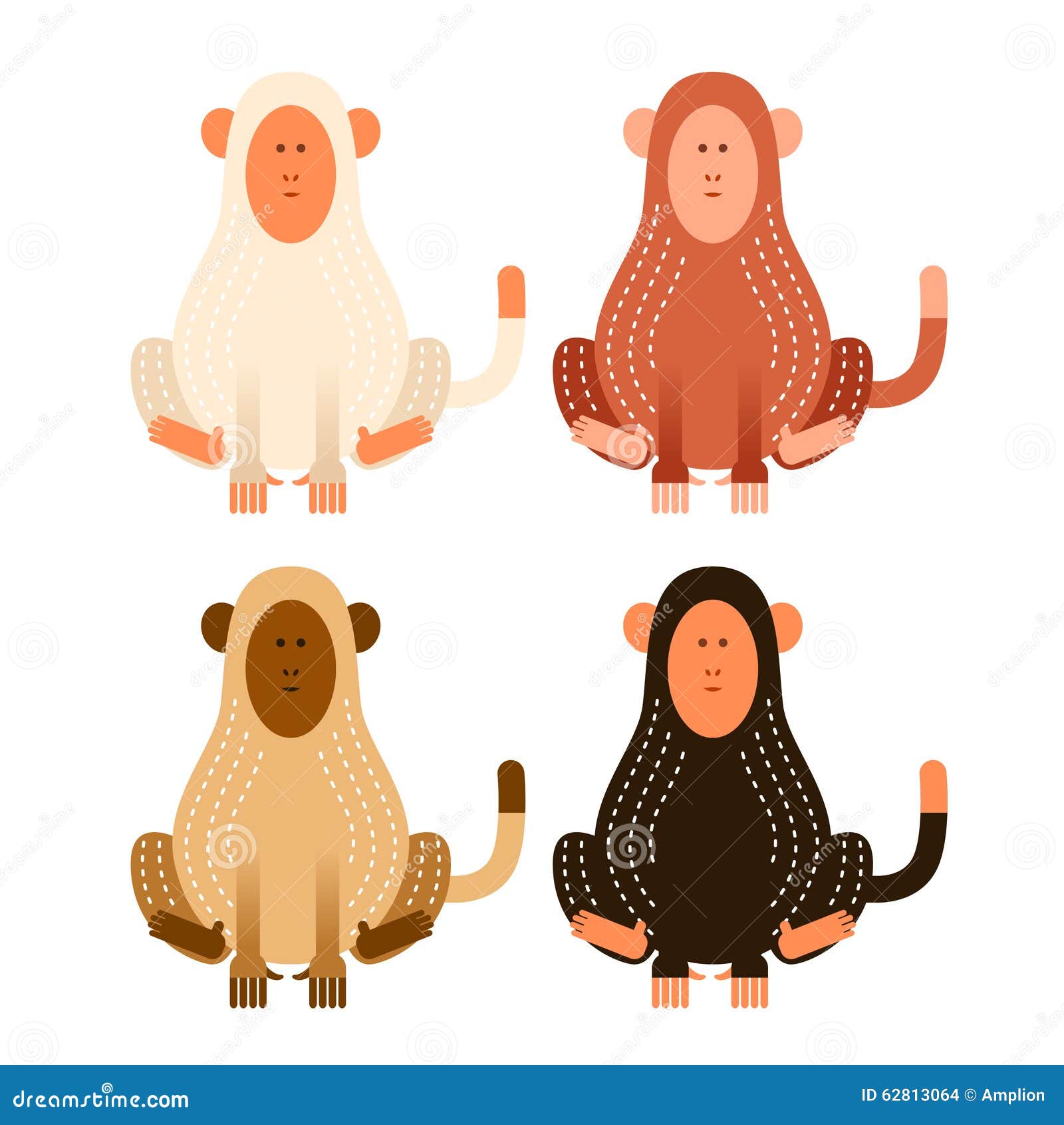 Cartoon Monkeys And Simians African Nature Reserve | CartoonDealer.com ...