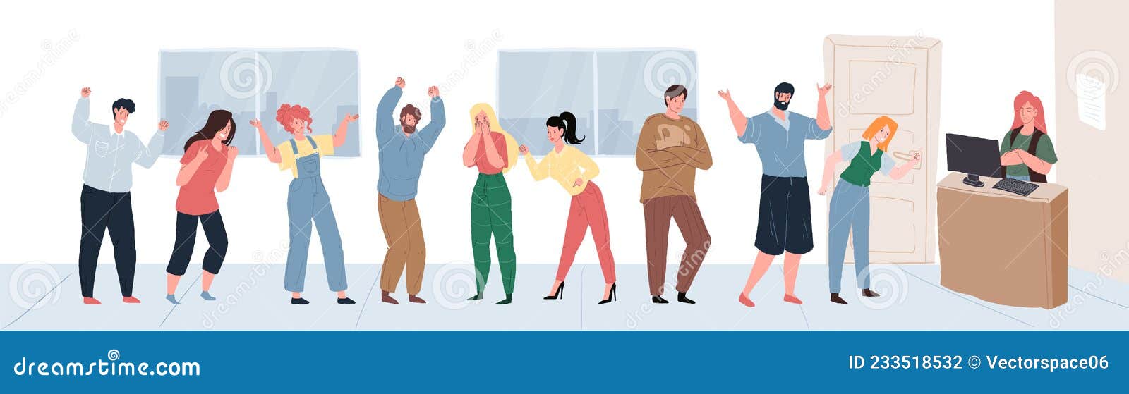 Cartoon Man In Queue Stock Photo | CartoonDealer.com #71752074